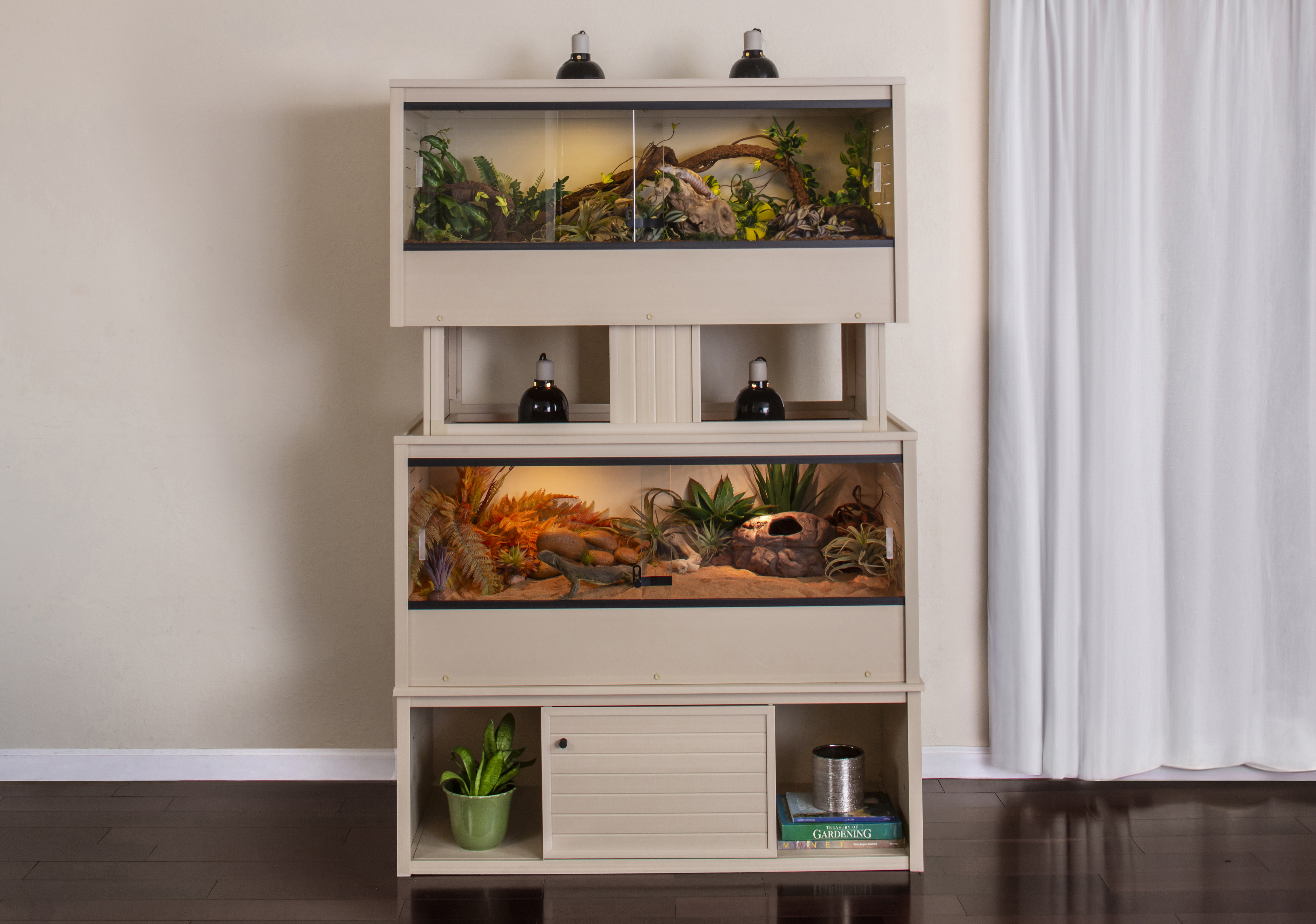 New Age Pet Ecoflex Two Large Reptile Enclosures With Matching Stacker ...