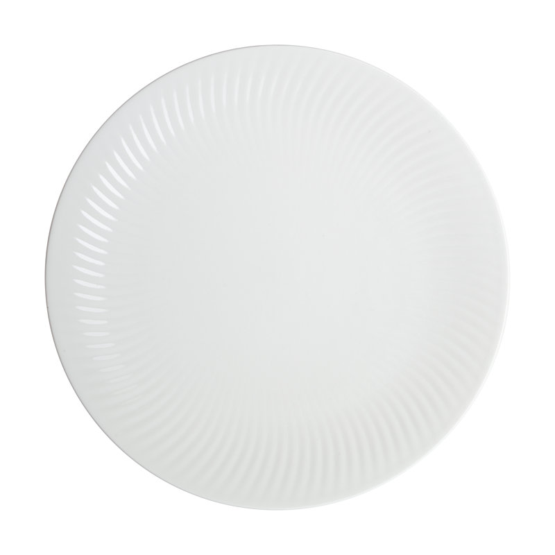 Denby Porcelain Arc White China Dinnerware - Set of 12 | Wayfair