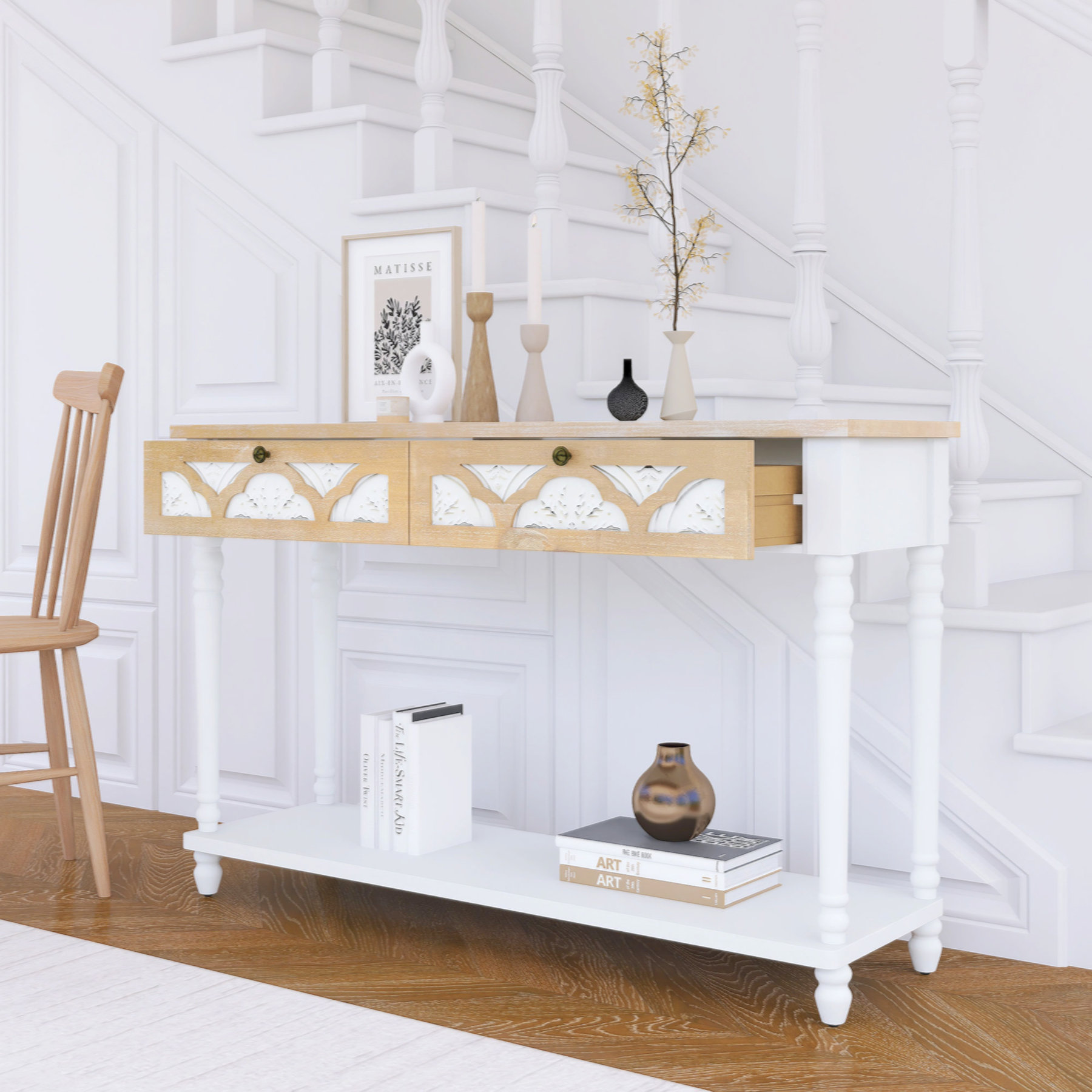 Red Barrel Studio Versatile Console Table With Multiple Storage Options ...