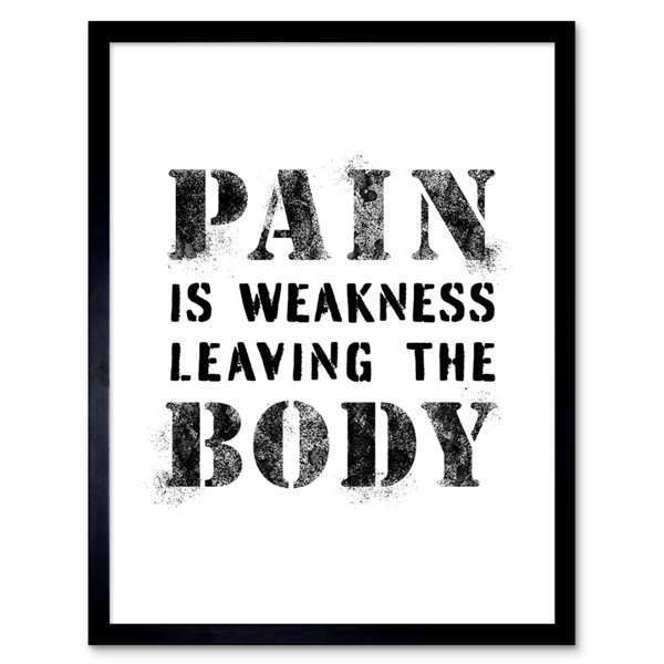 Maturi Lliwen Pain is Weakness Leaving the Body - Single Picture Frame ...
