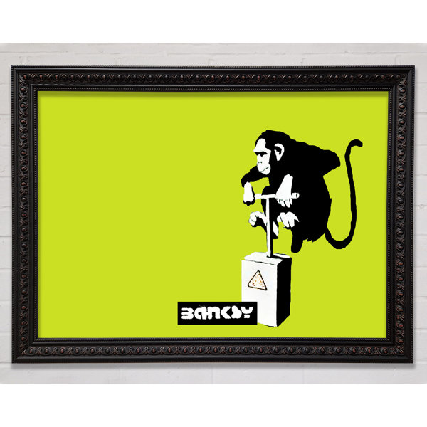 Rosalind Wheeler Monkey Detonator Lime - Single Picture Frame Art ...