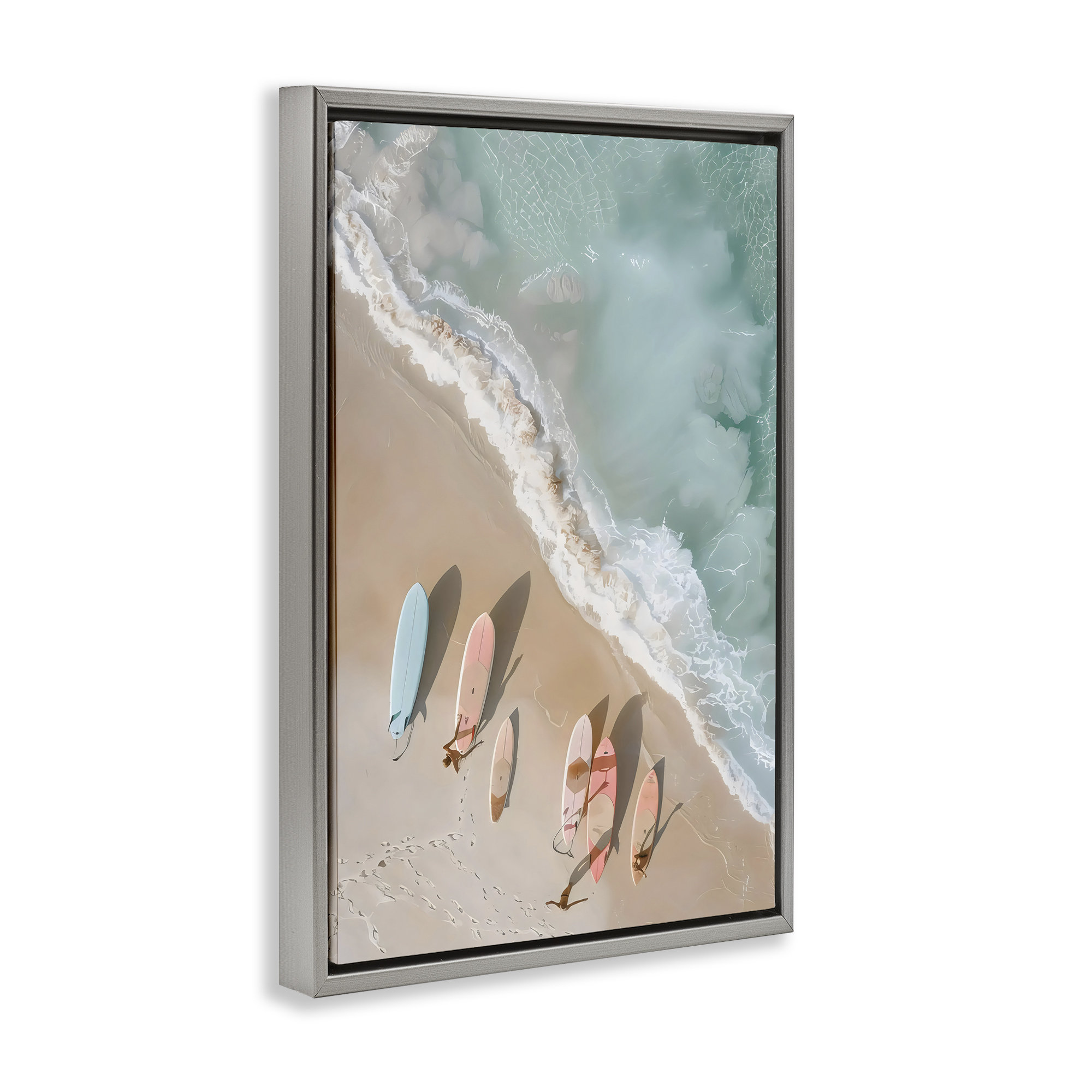 Hokku Designs Pastel Boards on Shore Floating Frame, design by LSR ...