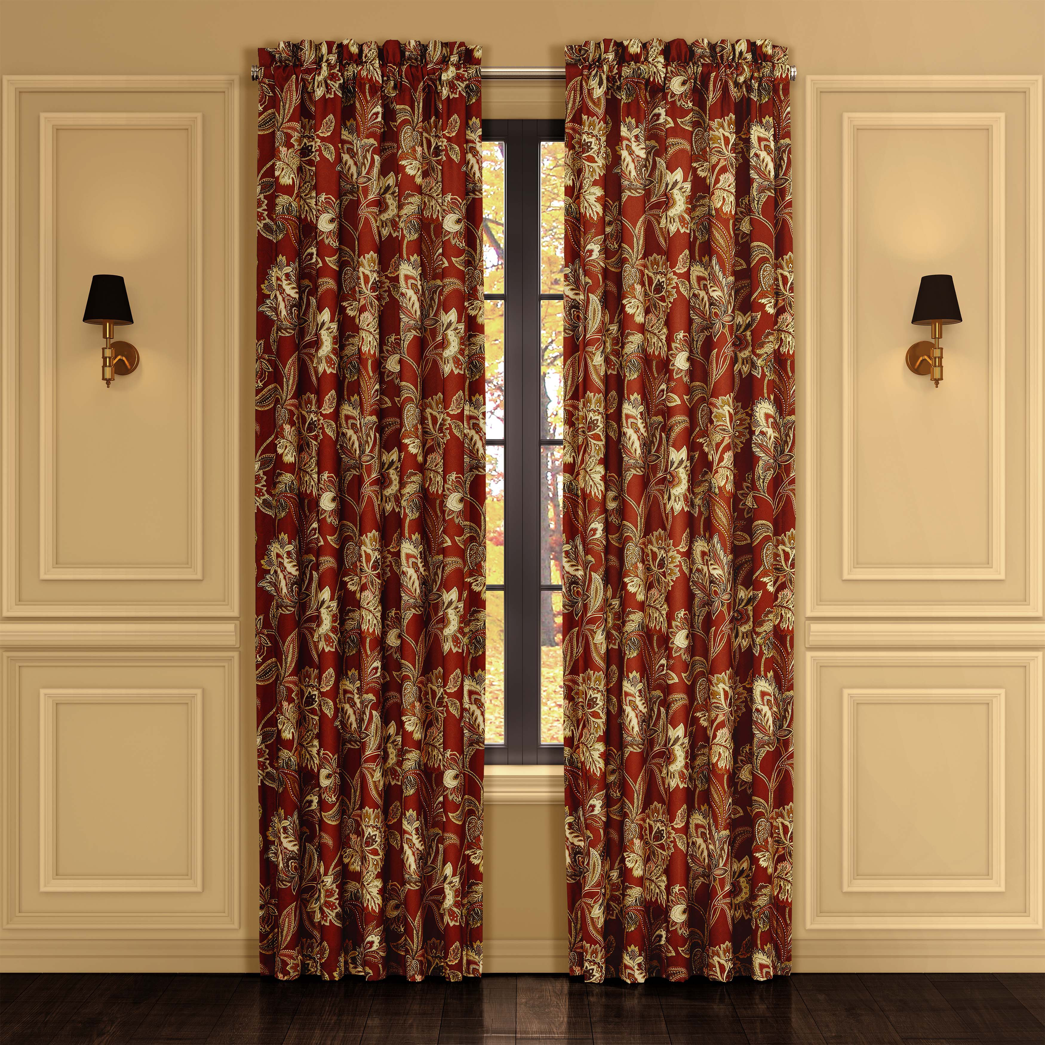 Royal Court Montecito Red Curtain Panel Pair & Reviews | Wayfair