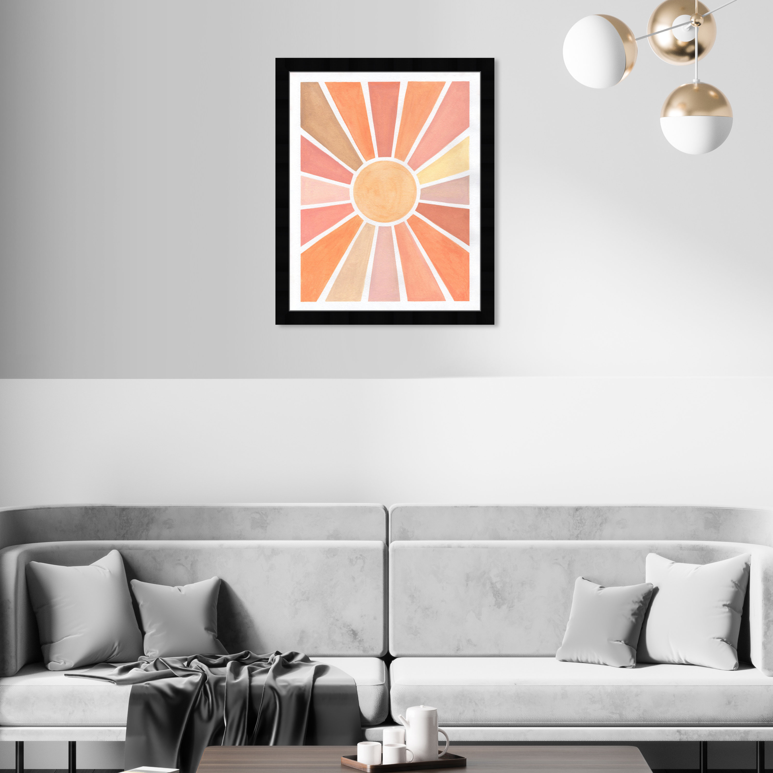 Oliver Gal Feminine Sun Rays Framed Canvas Art Print For Living Room ...