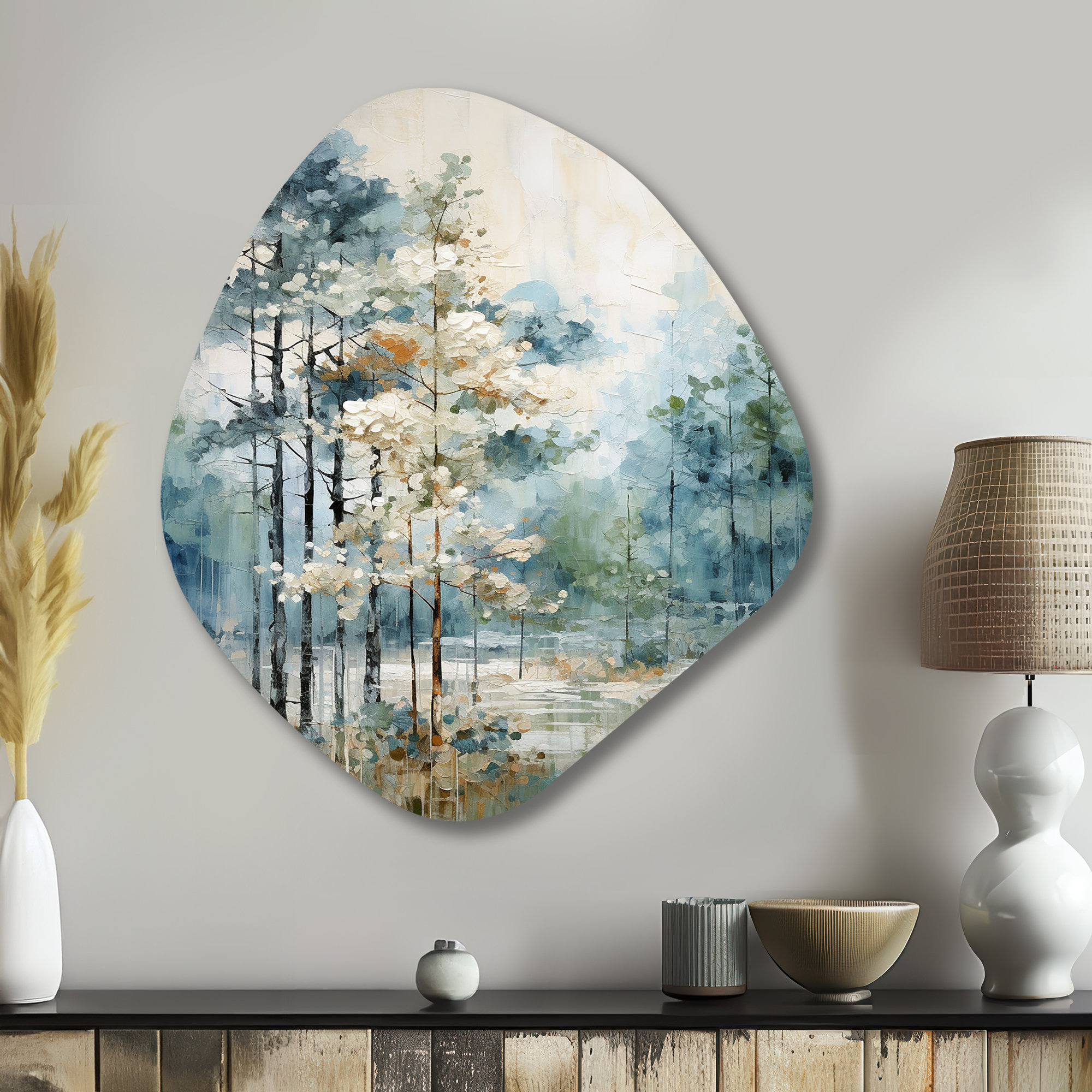 Design Art Pine Tree Enchanted Forest II - Tree Pine Nebula Shape ...