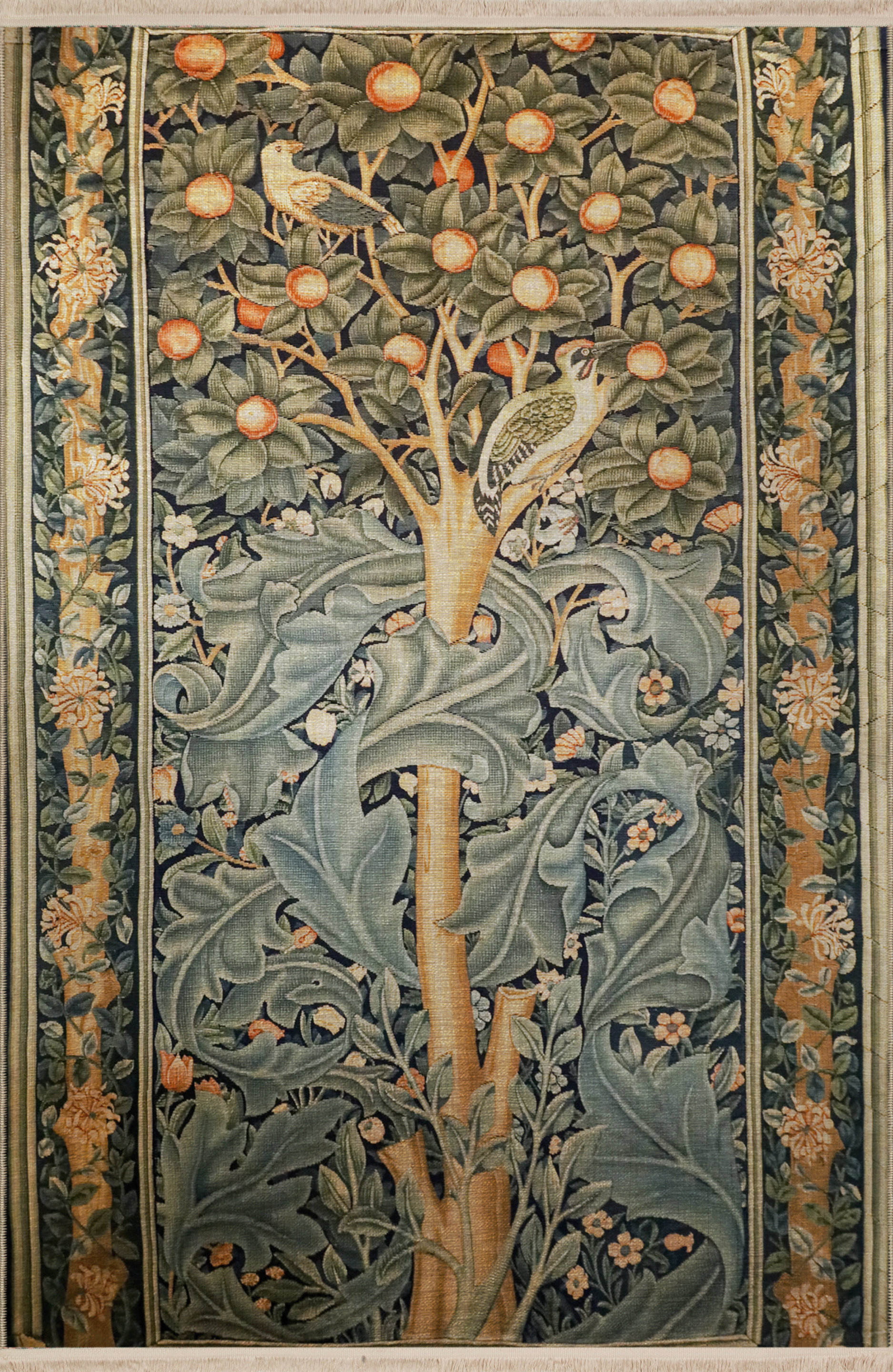 Bungalow Rose Tree of Life Themed Leaf and Fruit Patterned Fringed ...