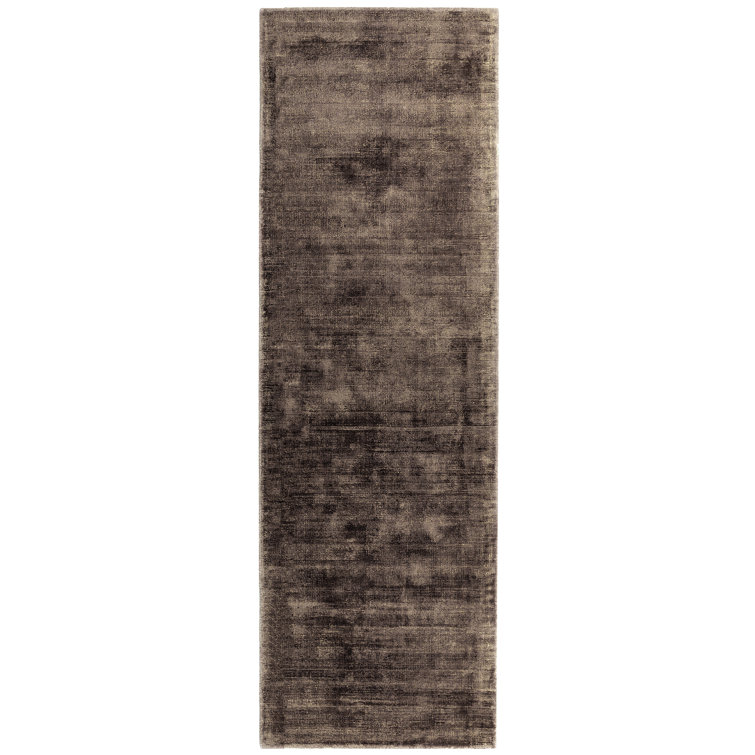 Ebern Designs Doris Plain Silky Chocolate Rug & Reviews | Wayfair.co.uk