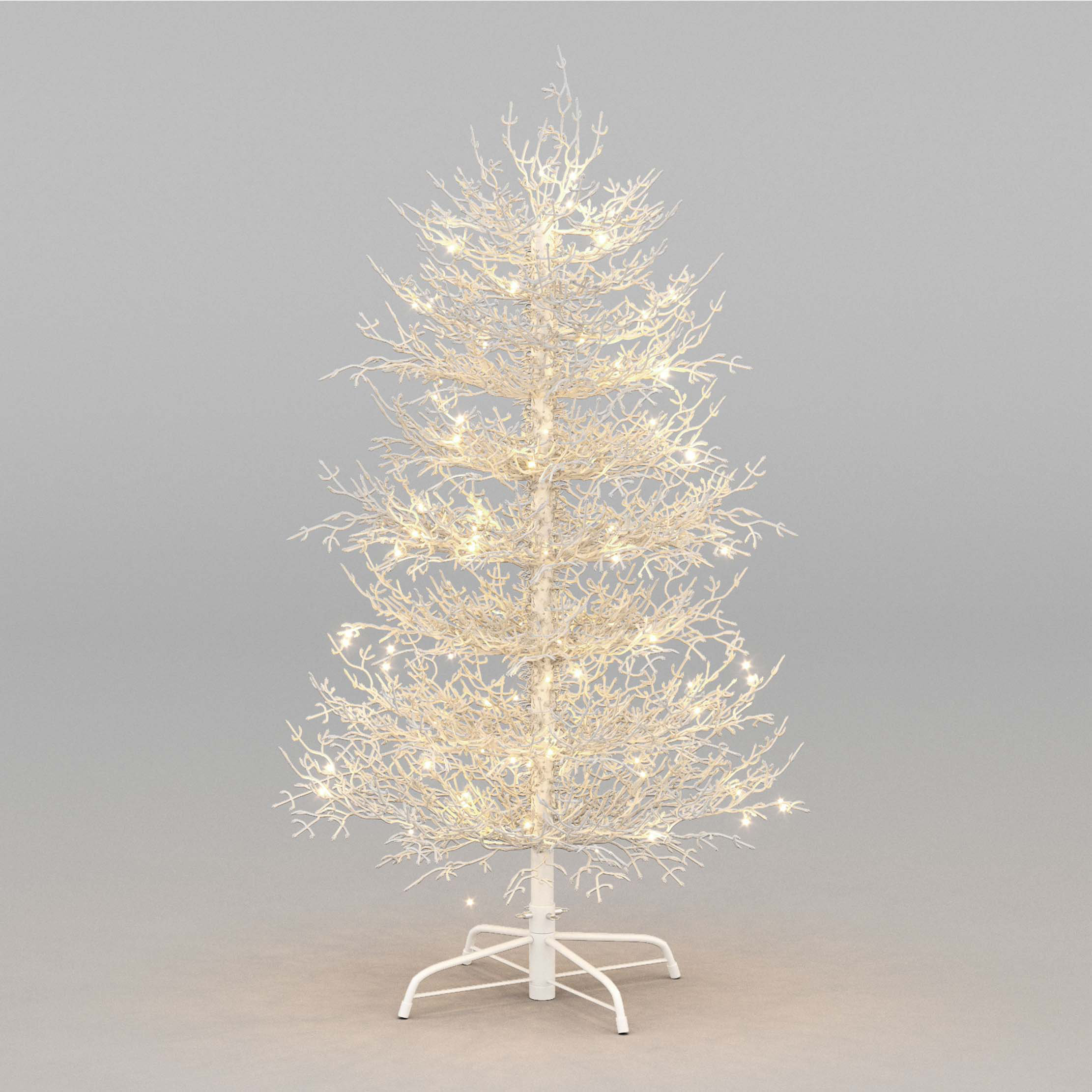 Alcott Hill® Pre-Lit Aspen Fir Artificial Christmas Tree, Hinged Xmas ...