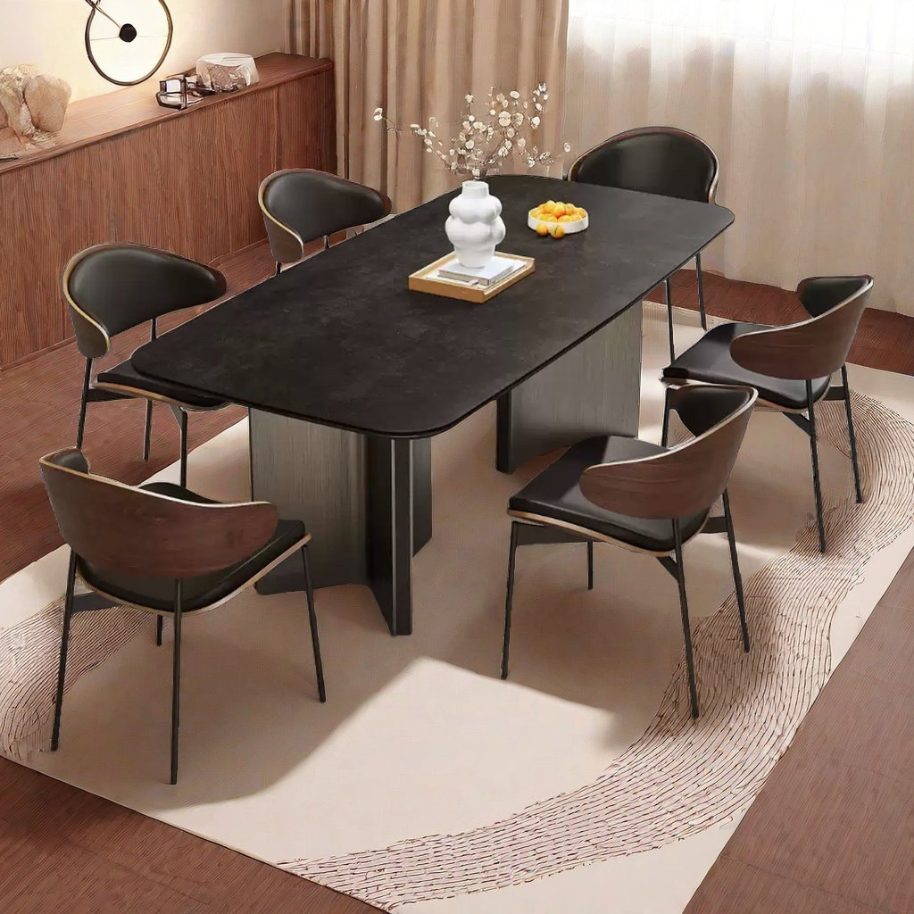 Sleek Surface Designs Modern and Simple Dining Table and Chair Set ...
