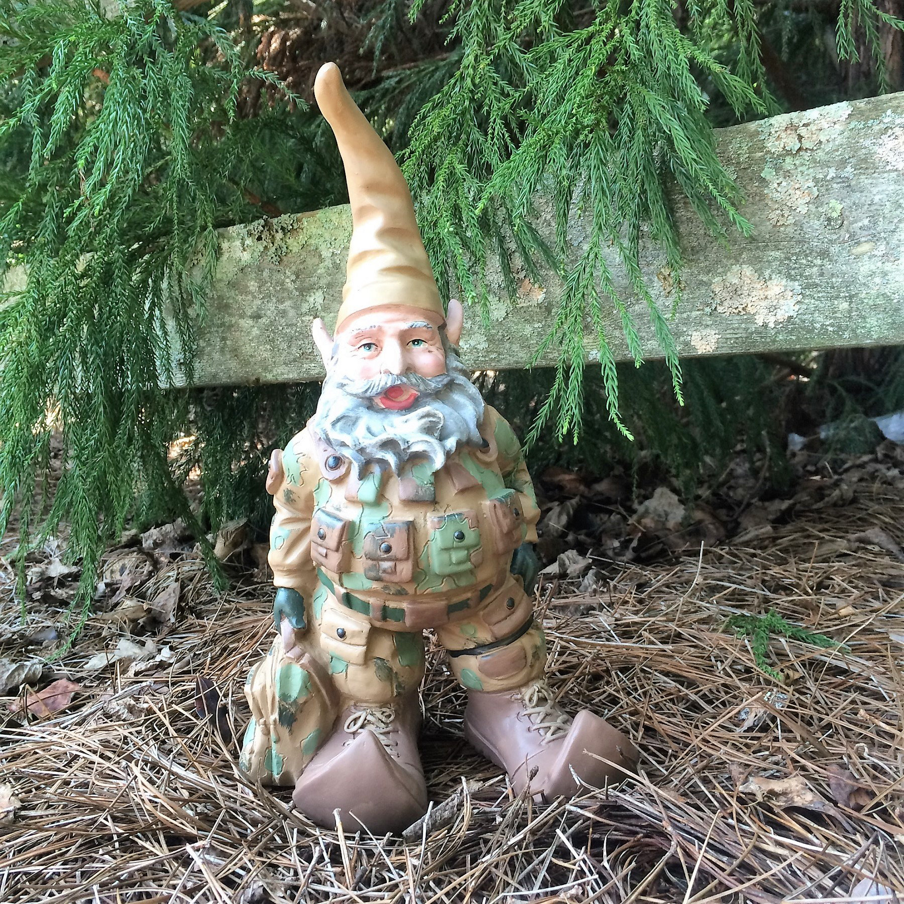 HomeStyles American Hero Gnome Army Military Solider Garden Statue ...