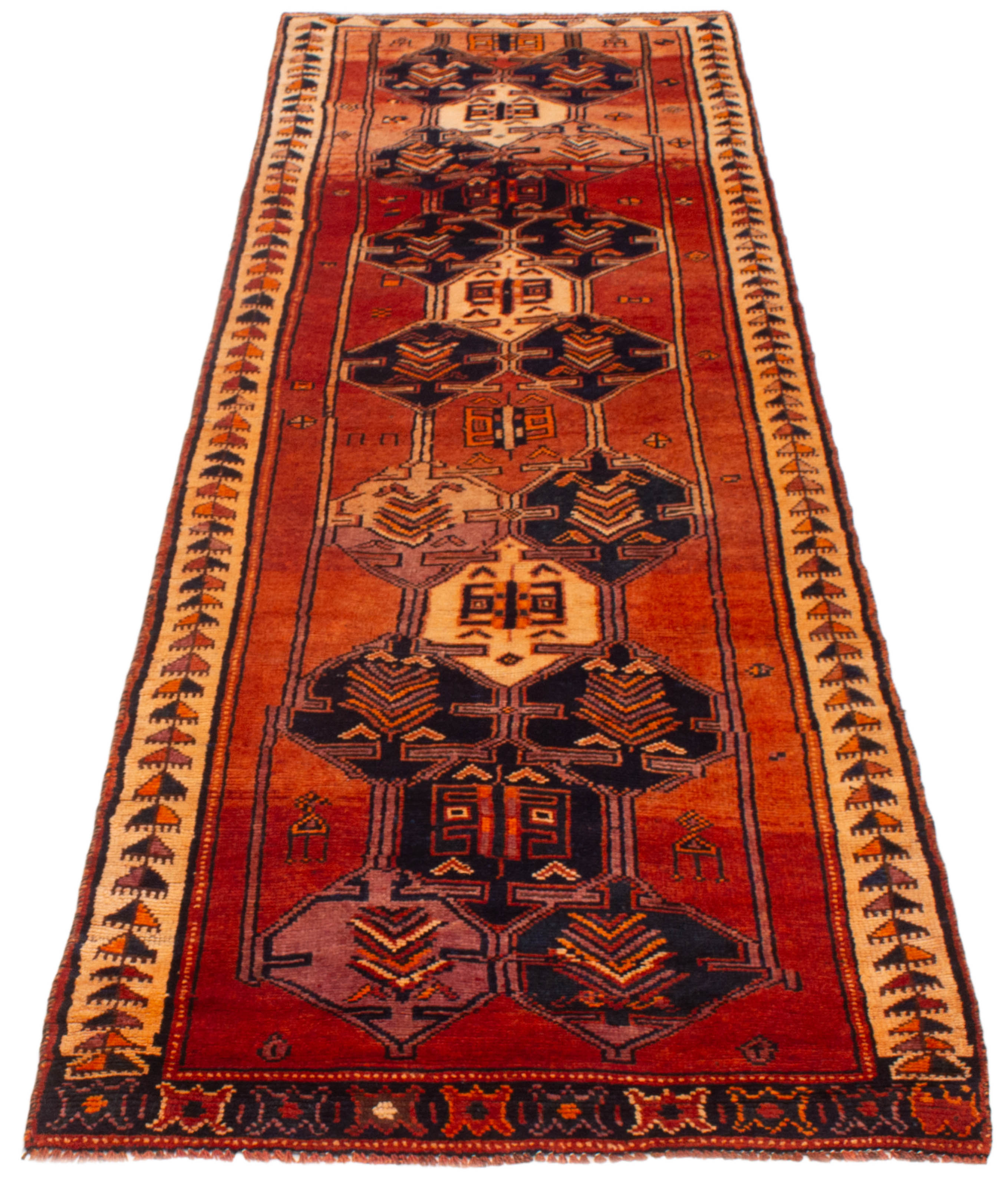 Isabelline Zanyla One-of-a-Kind 3'8" X 11'2" 1990s Runner Wool Area Rug ...