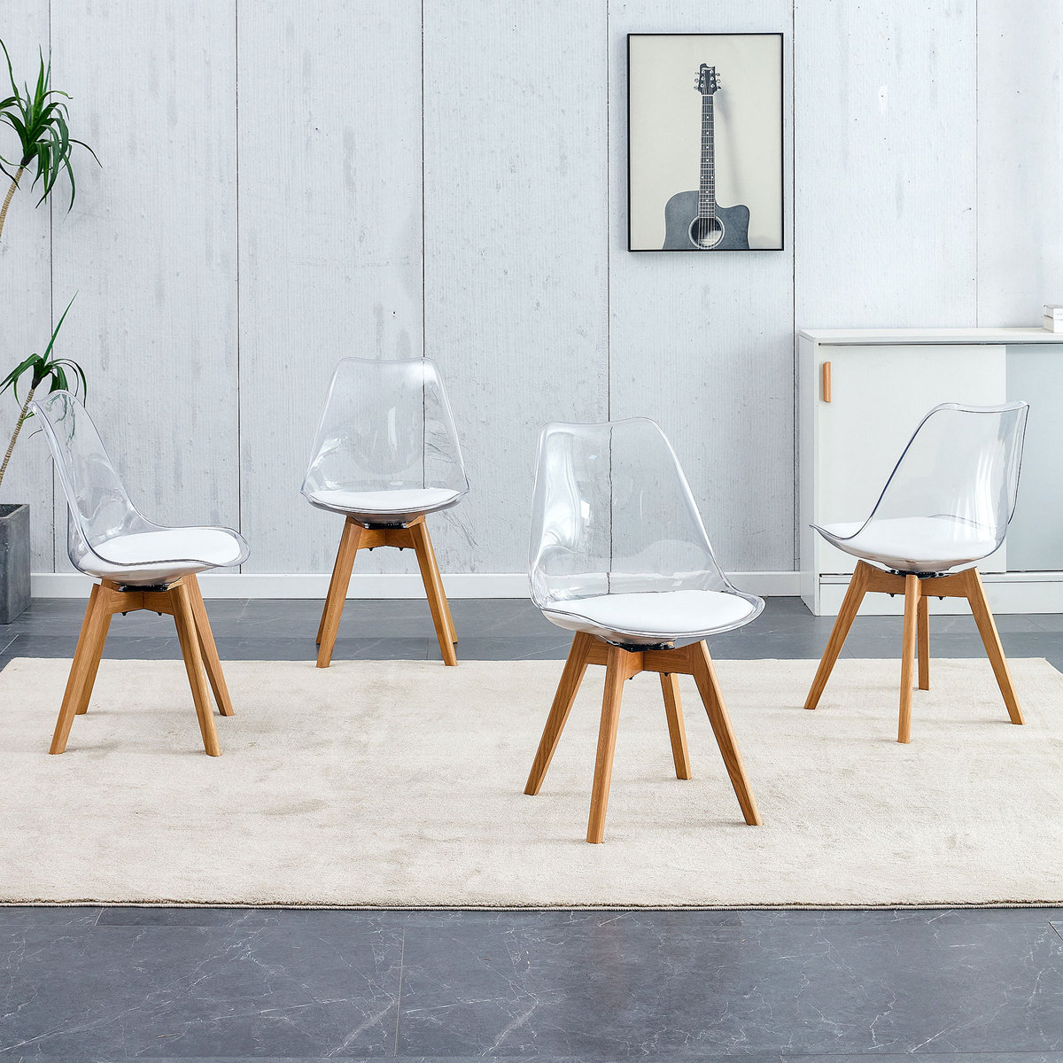 Mercer41 Modern Chairs Can Rotate 360 Degrees. The Backrest Is Made Of ...