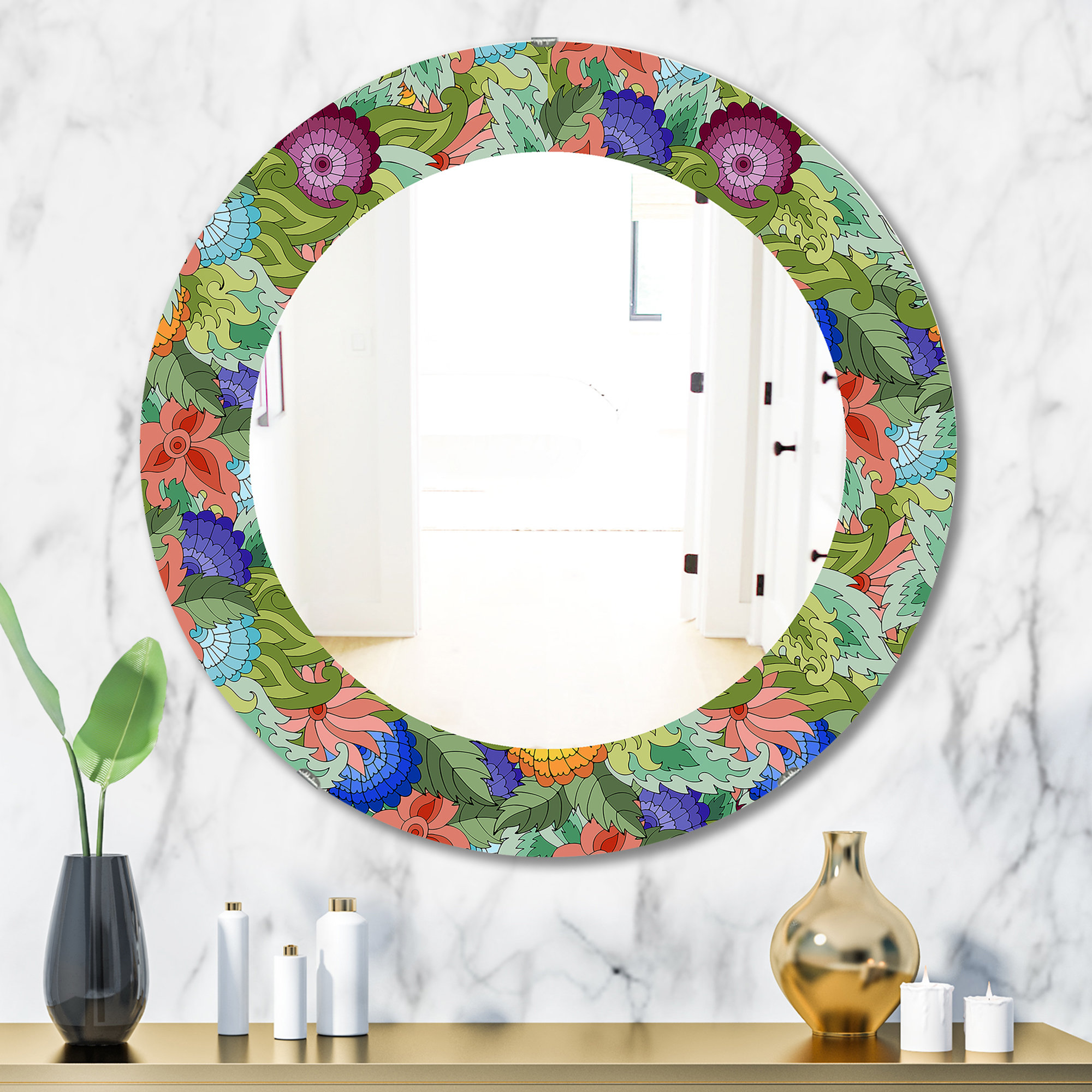 East Urban Home Tropical Mood Foliage 2 Traditional Bathroom / Vanity ...