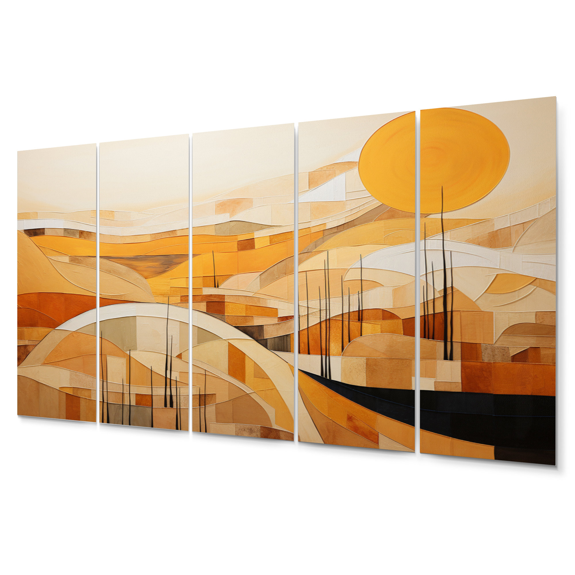 DesignArt Abstract Canyon Mirage " Abstract Canyon Mirage " 5 - Pieces ...