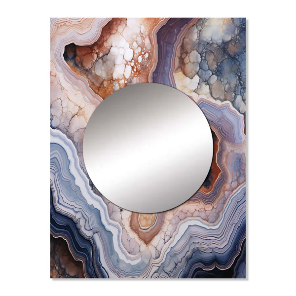 DesignArt Stone Geode Scenery Minimalism II - Stone Geode Mirror Wall ...