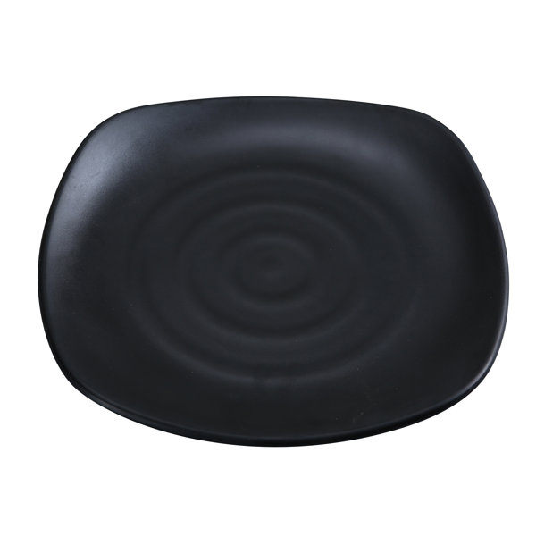 Yanco Black Pearl New Square Melamine Dinner Plate | Wayfair