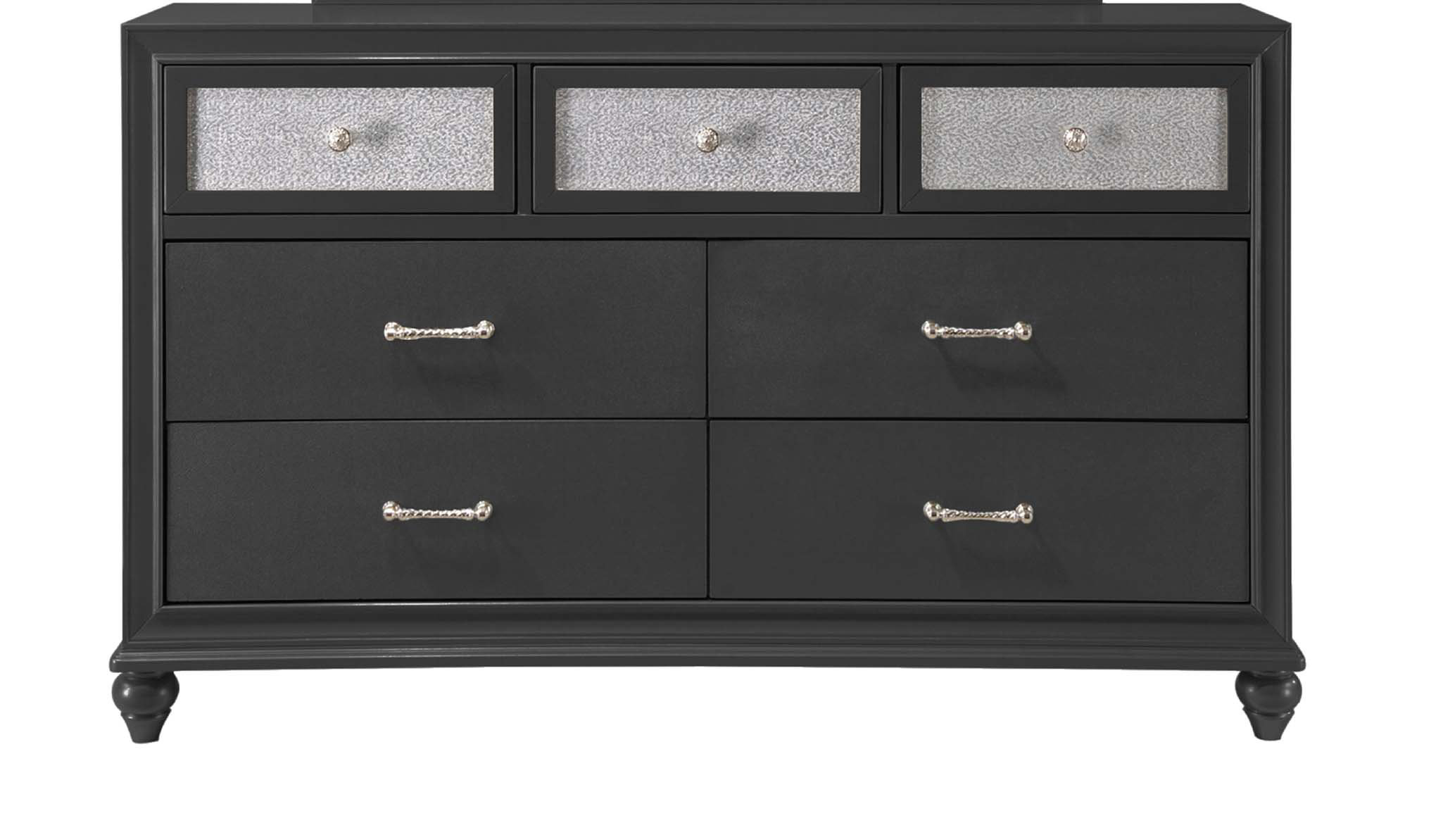 Rosdorf Park Luxury Glam Seven-Drawer Bedroom Dresser with Shimmering ...