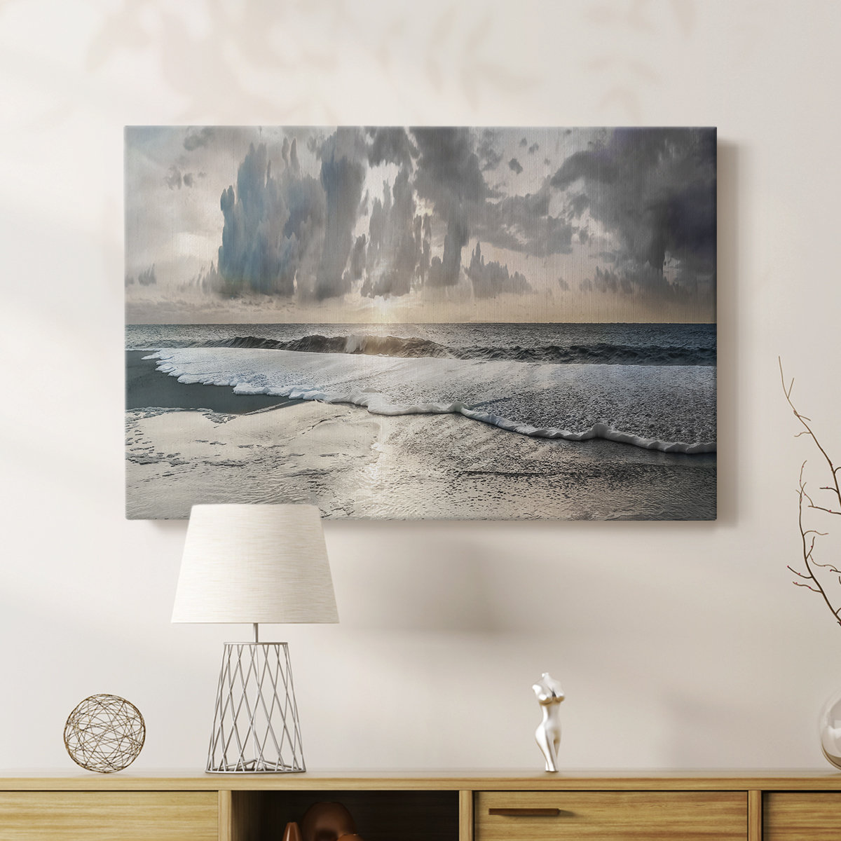 Winston Porter Soft Tides II -Gallery Wrapped Cavas | Wayfair