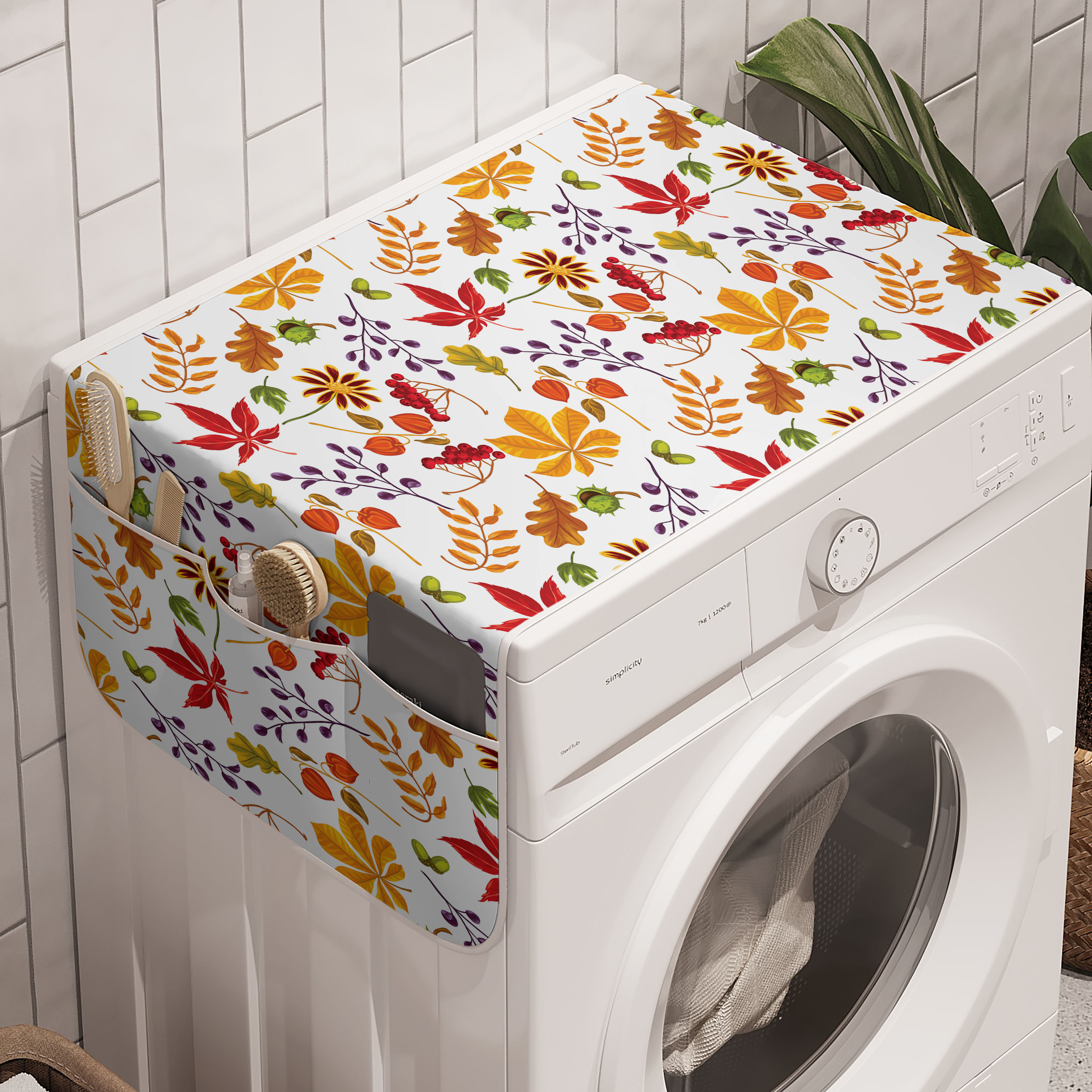 East Urban Home Autumn Washing Machine Organizer Pack of 2 47" x 18.5 ...