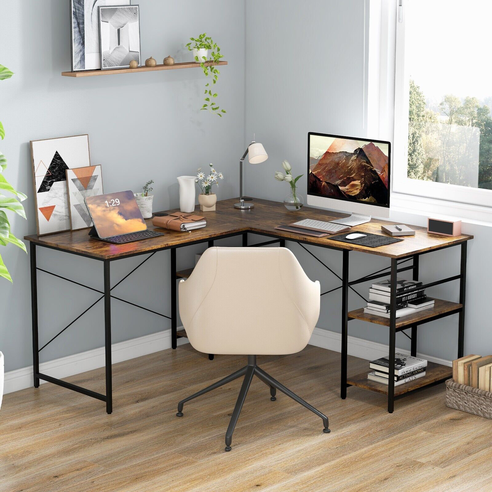Borough Wharf Addalynne 151cm W L-Shaped Computer Desk | Wayfair.co.uk