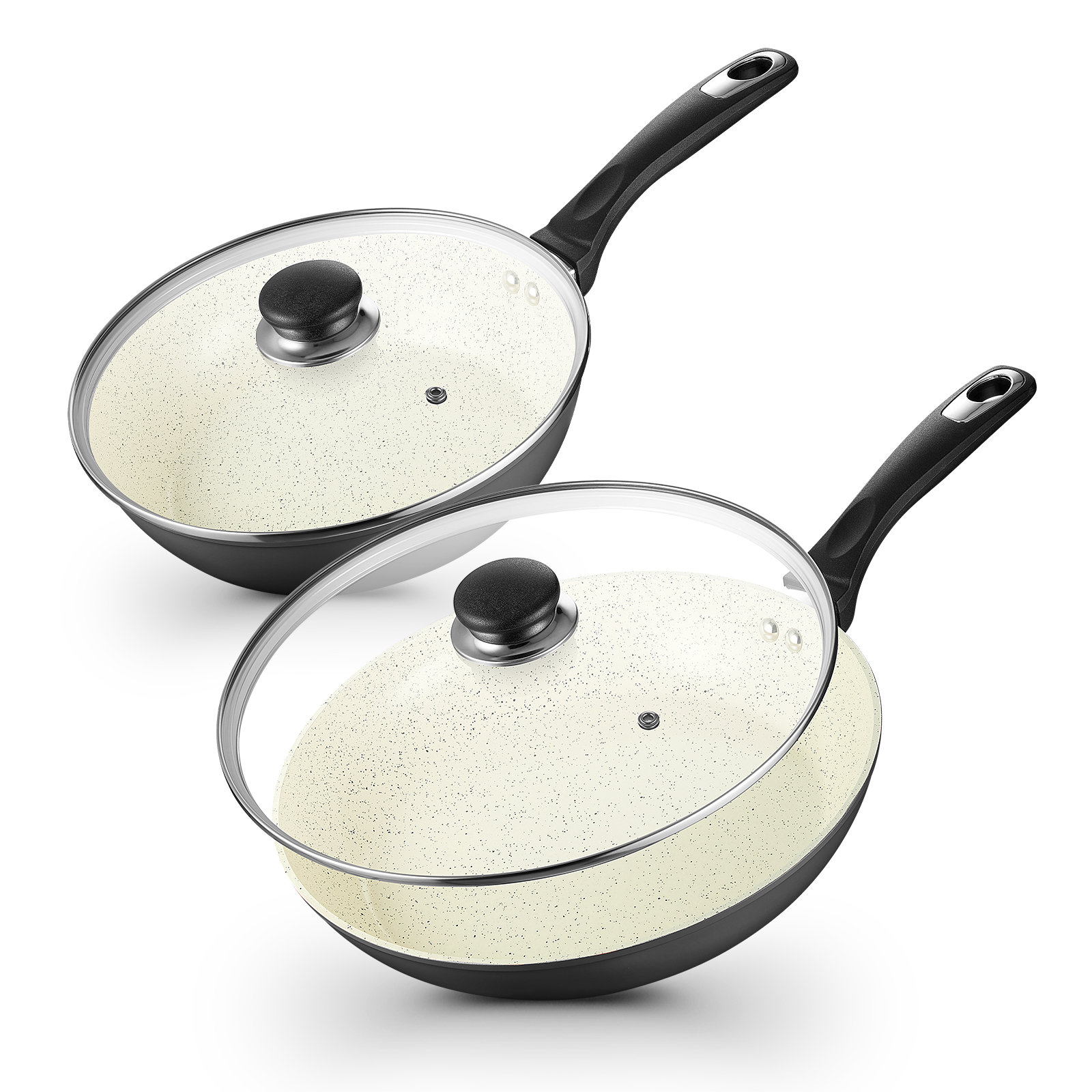 CS KOCHSYSTEME KOCH SYSTEME CS 9.5"+11" Nonstick Frying Pan Sets With ...