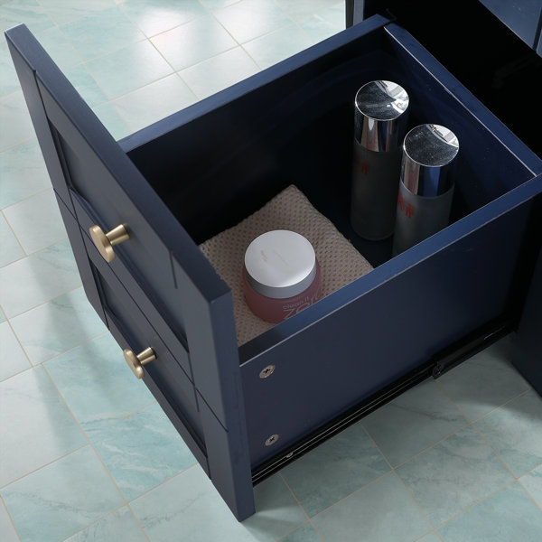 Mercer41 30" Modern Blue Freestanding Single Bathroom Vanity | Wayfair