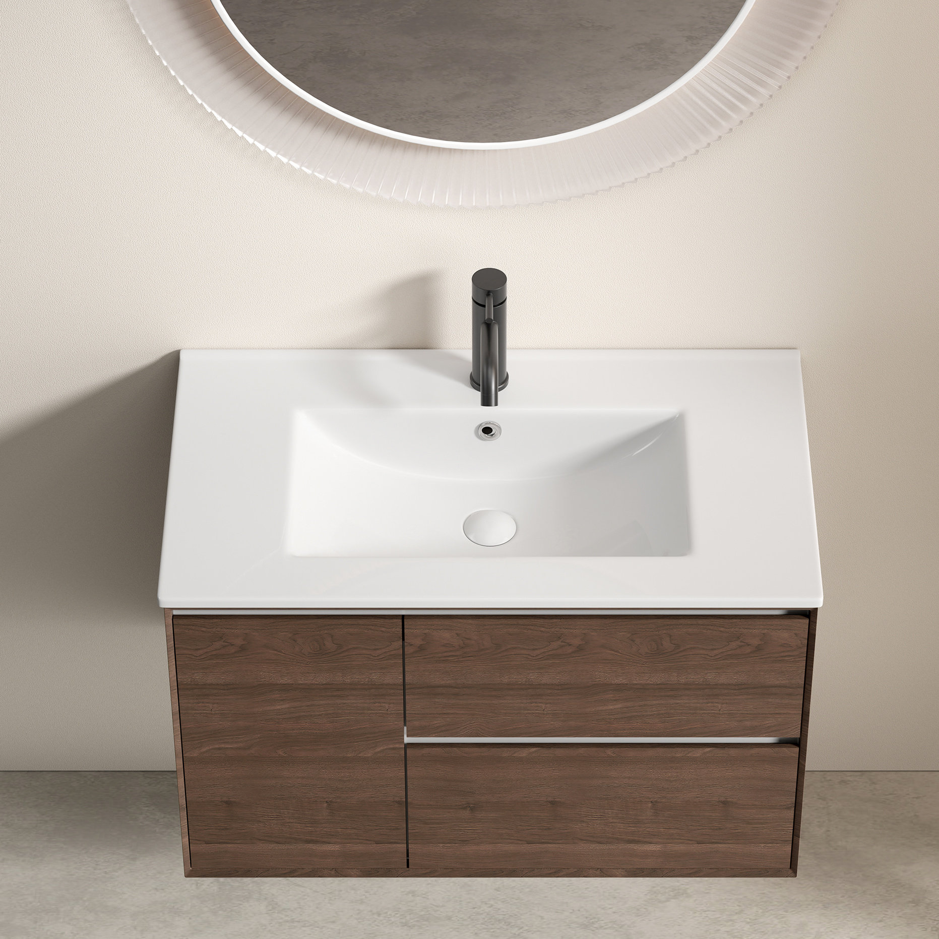 Hokku Designs 30 Inch Ceramic Bathroom Vanity Sink With Glossy White ...