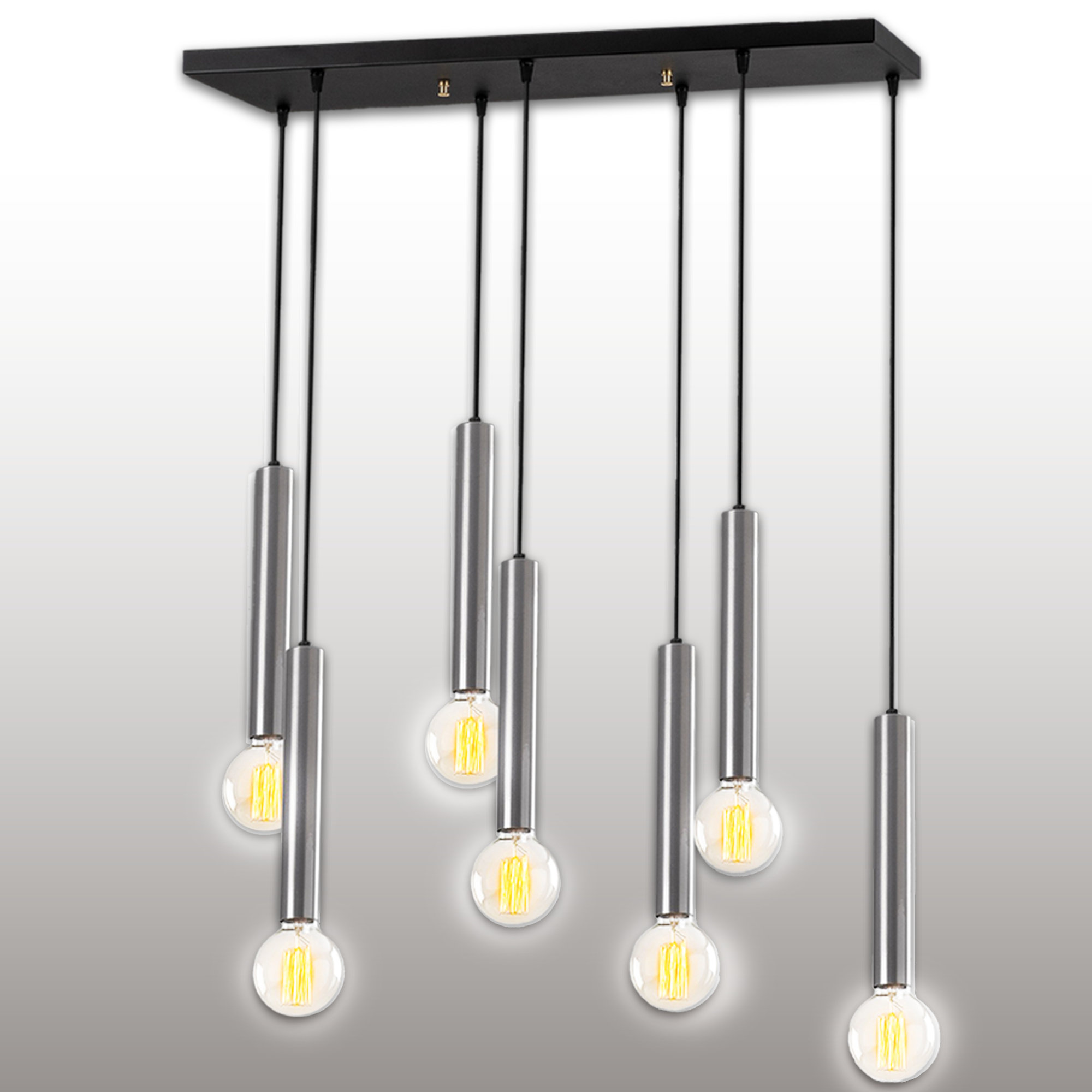 Corrigan Studio® Adjustable Height 7 Lights Metal Body Cluster Pendant ...