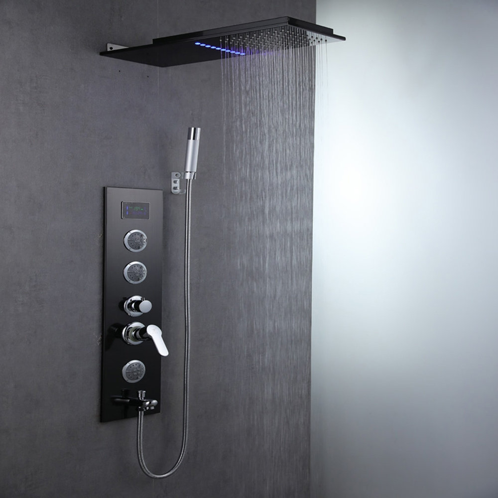 BathSelect Ferrara Thermostatic Shower Faucet with Rough-in Valve | Wayfair