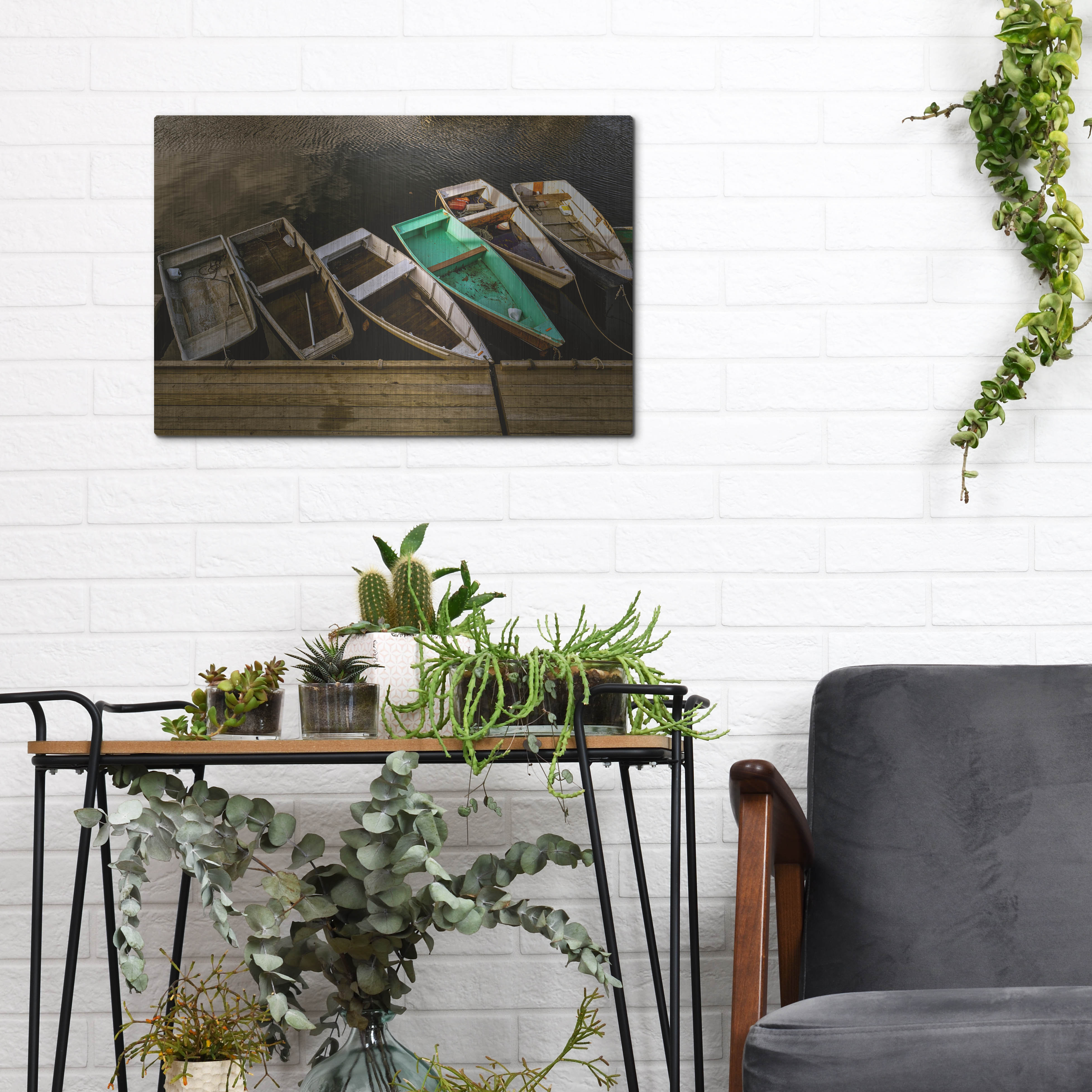 Breakwater Bay 'The Green Dory' by Rick Berk Metal Wall Art | Wayfair