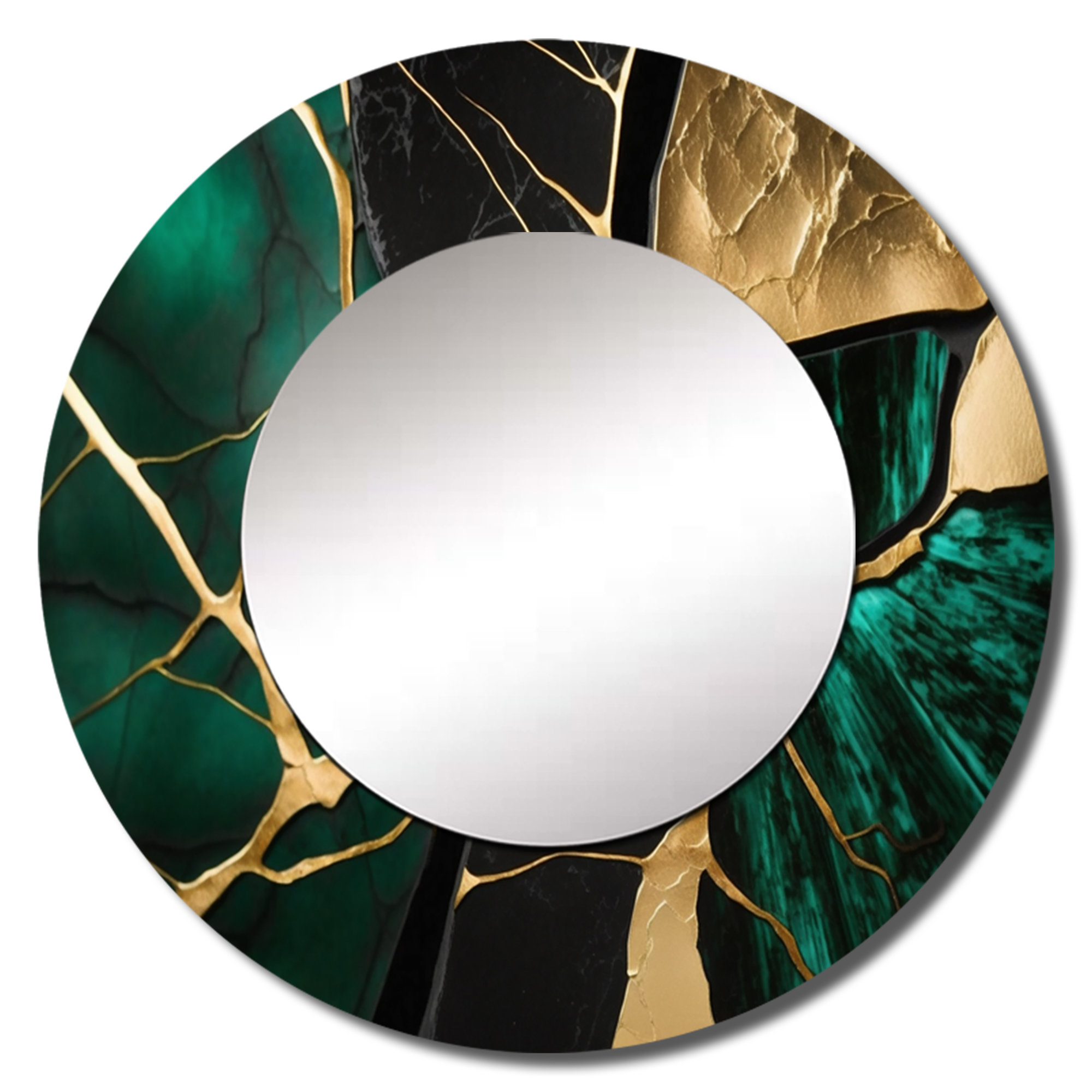 East Urban Home Piersen Abstract Geode Gold I - Marble Decorative Wall ...