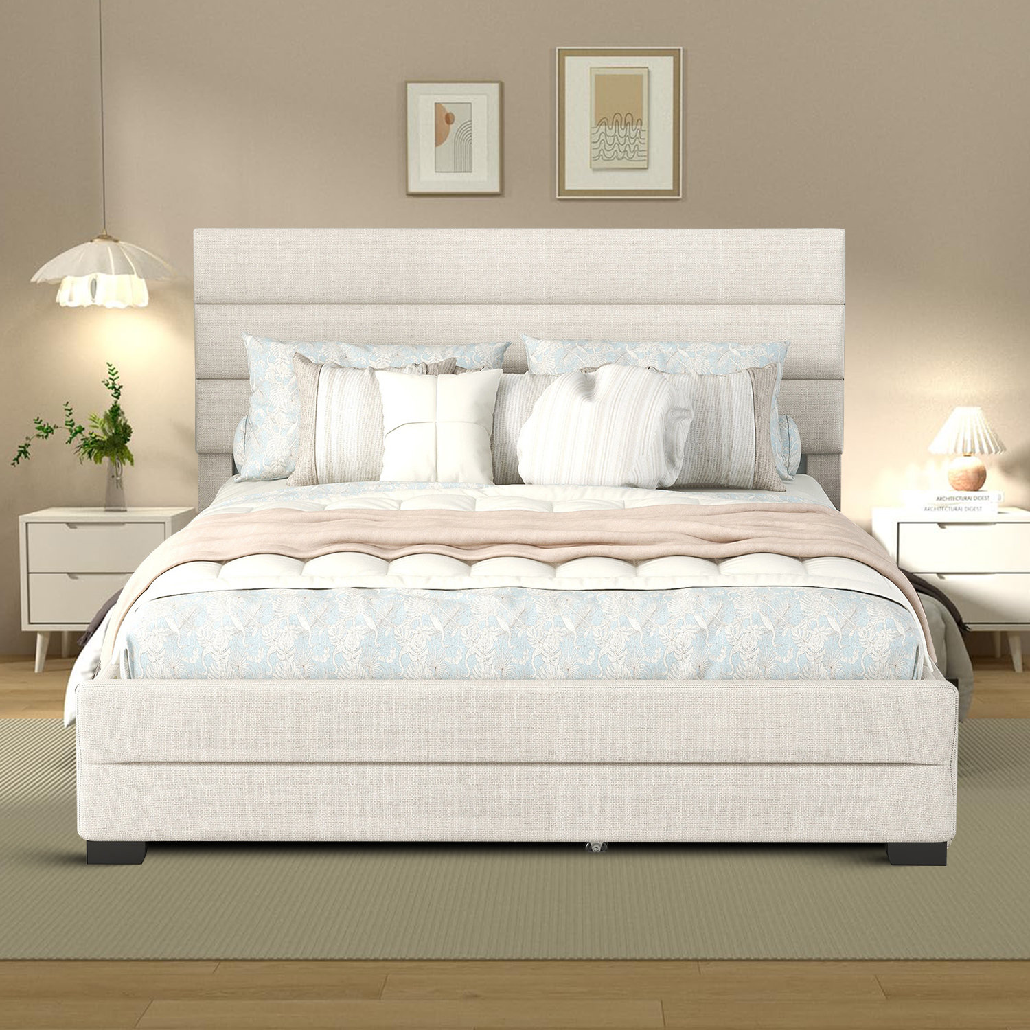 Latitude Run® Robann Modern and Comfortable Upholstered Platform ...