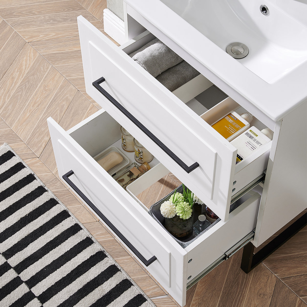 Ebern Designs Lucci 24'' Free-standing Single Bathroom Vanity with ...