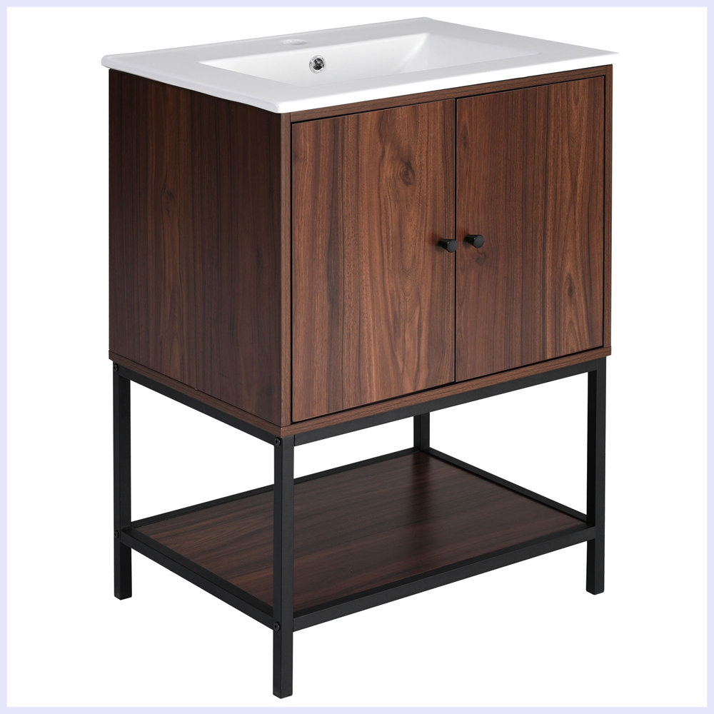 awesomeview Modern Bathroom Vanity Cabinet with 2 Soft-Close Doors ...