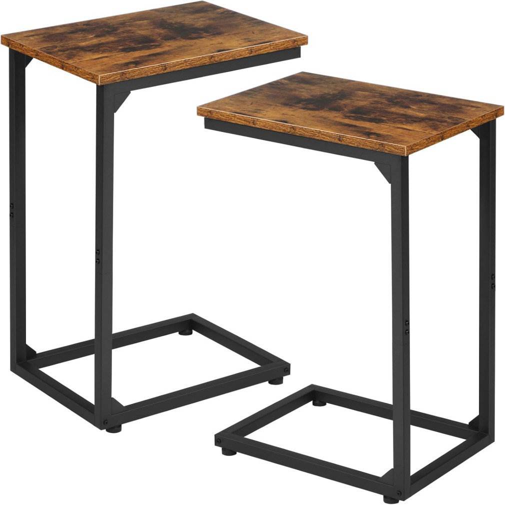 17 Stories C Table Side Table Set Of 2 Living Room Sets C Shaped Couch ...