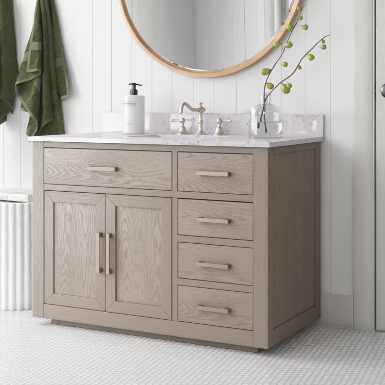 Sand & Stable Ingalls 42'' Single Bathroom Vanity with Quartz Top ...