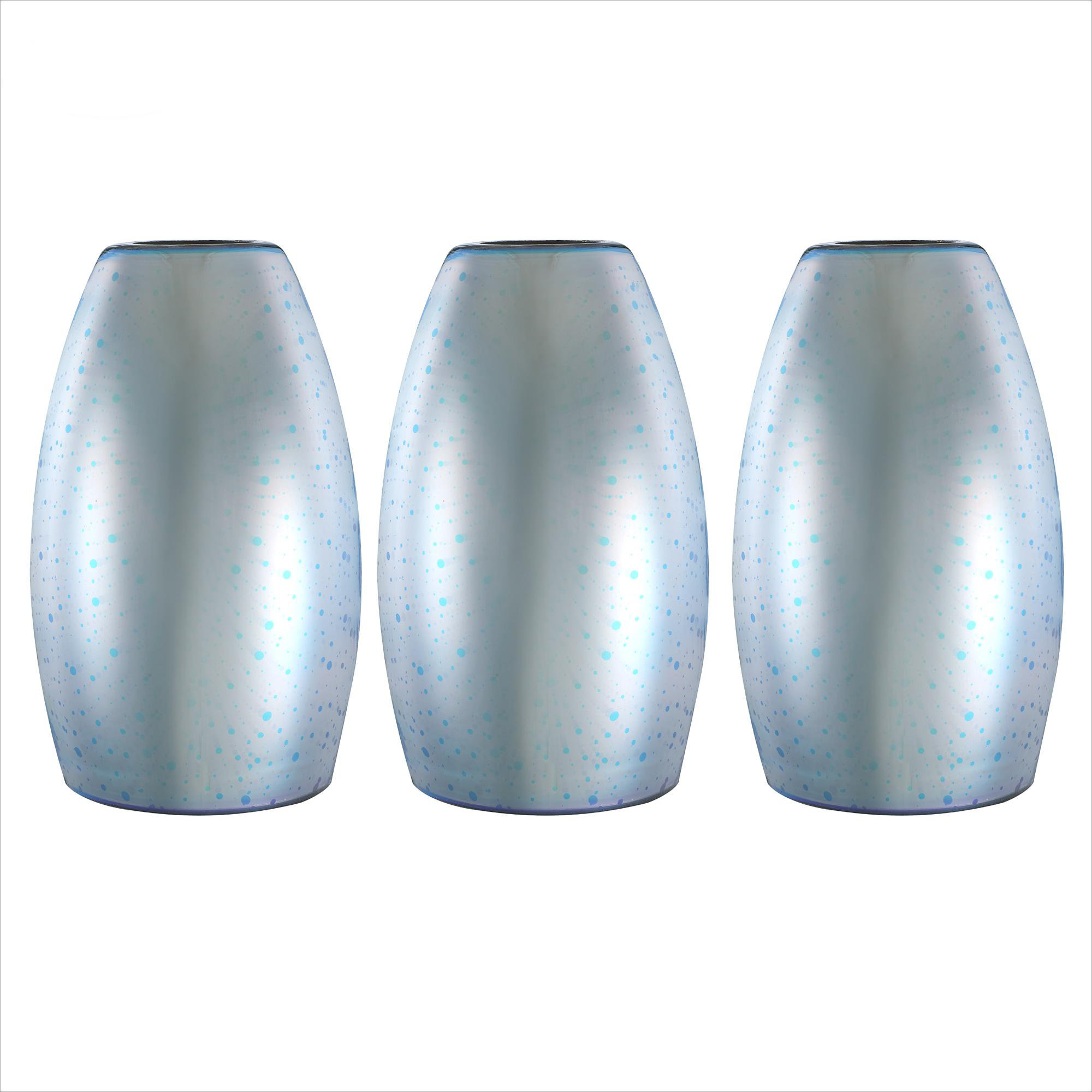 Winston Porter Paquet de 3 abat-jour sphérique suspendu en verre effet ...