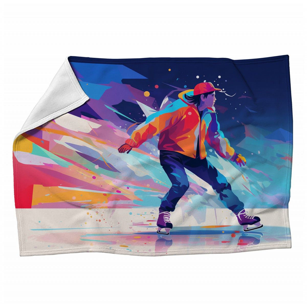 VisionDecor Skating Fleece Throw Blanket - Figure Skating Warm Soft ...