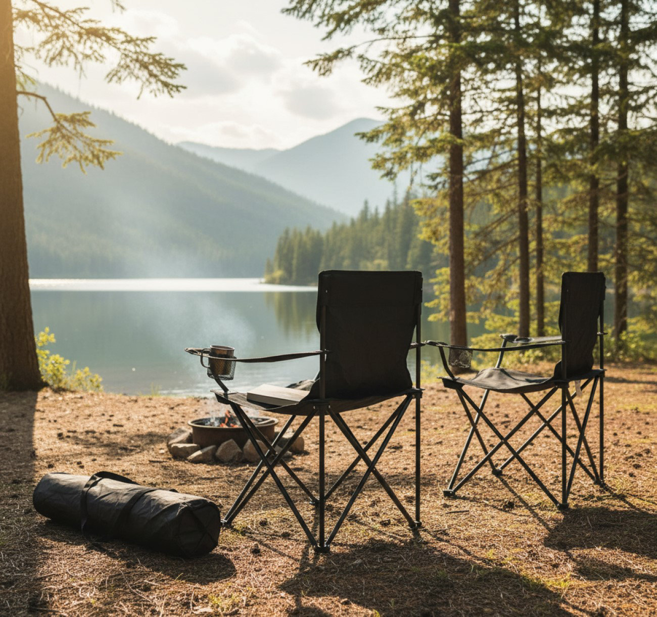 Ebern Designs 2 Pack Camping Chairs Lightweight And Supportive Chairs ...