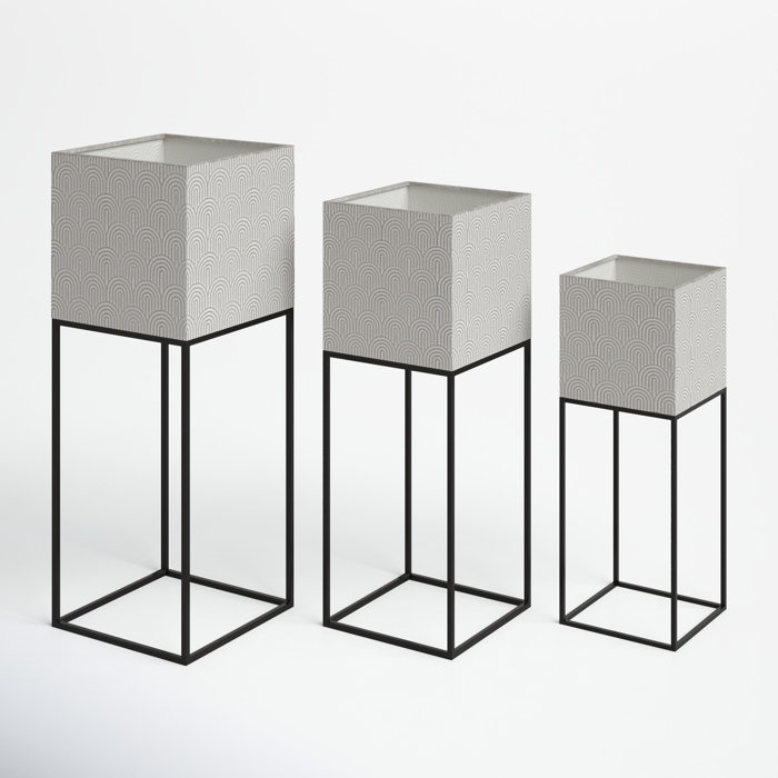 3 - Piece Modern Metal Pot Planter Set & Reviews | AllModern