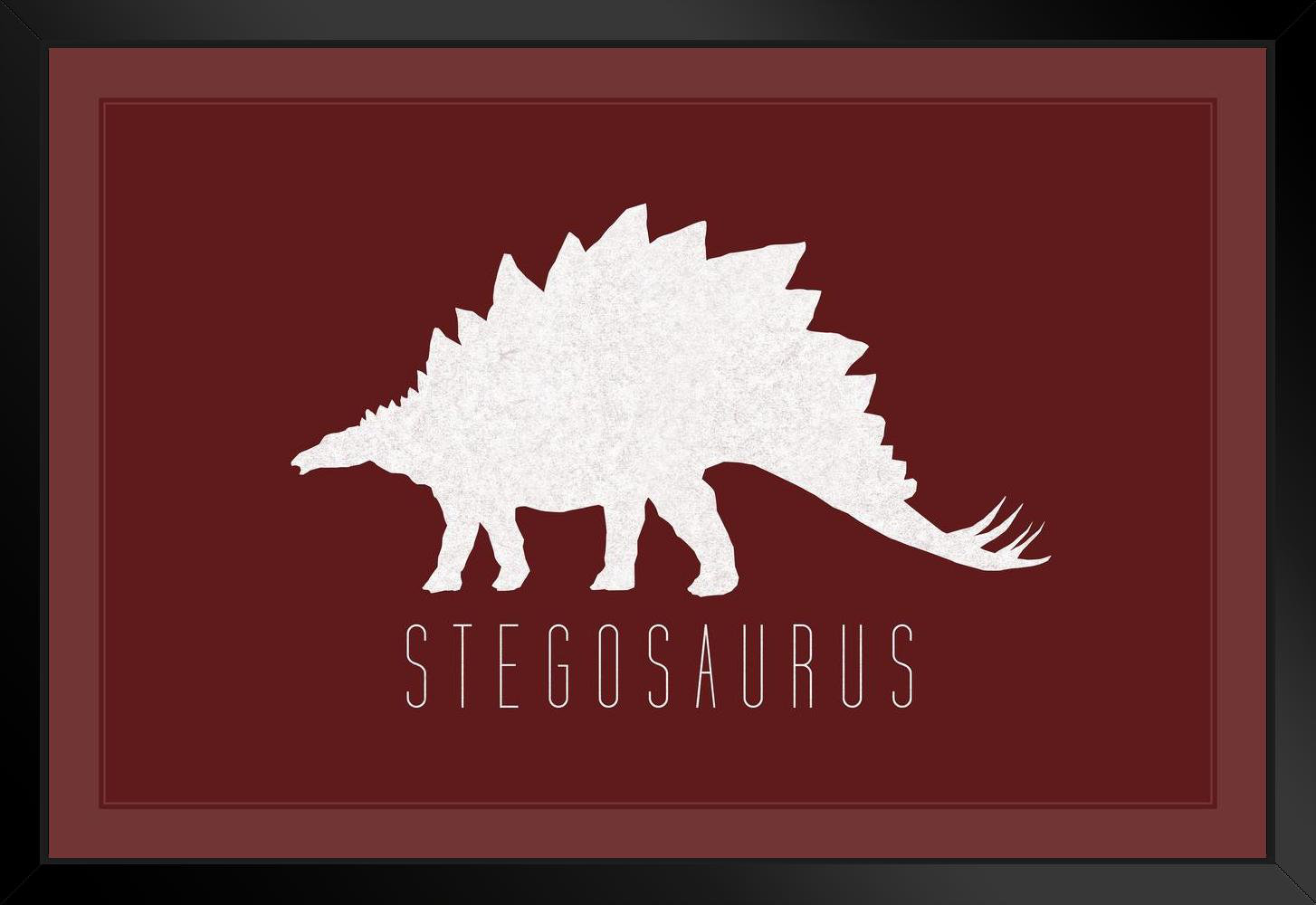 Trinx Dinosaur Stegosaurus Maroon Dinosaur Poster For Kids Room Dino ...