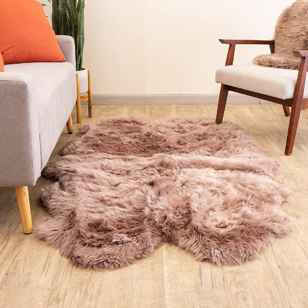 Everly Quinn Faulkwood Handmade Leather Tan Machine Washable Indoor ...