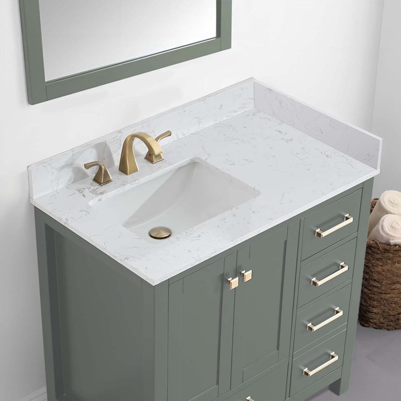 Enyibath 21.25 Inch Engineered Stone Side splash for Bathroom Vanity ...