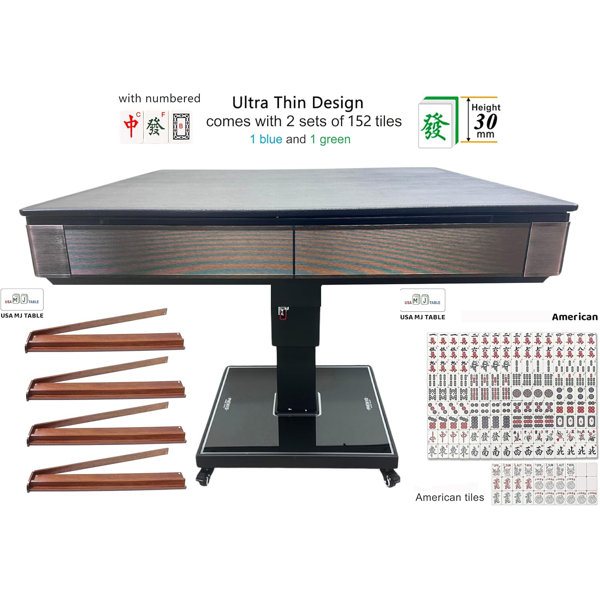 USA MJ Table Premium Automatic Mahjong Table with Folding Style 30mm ...