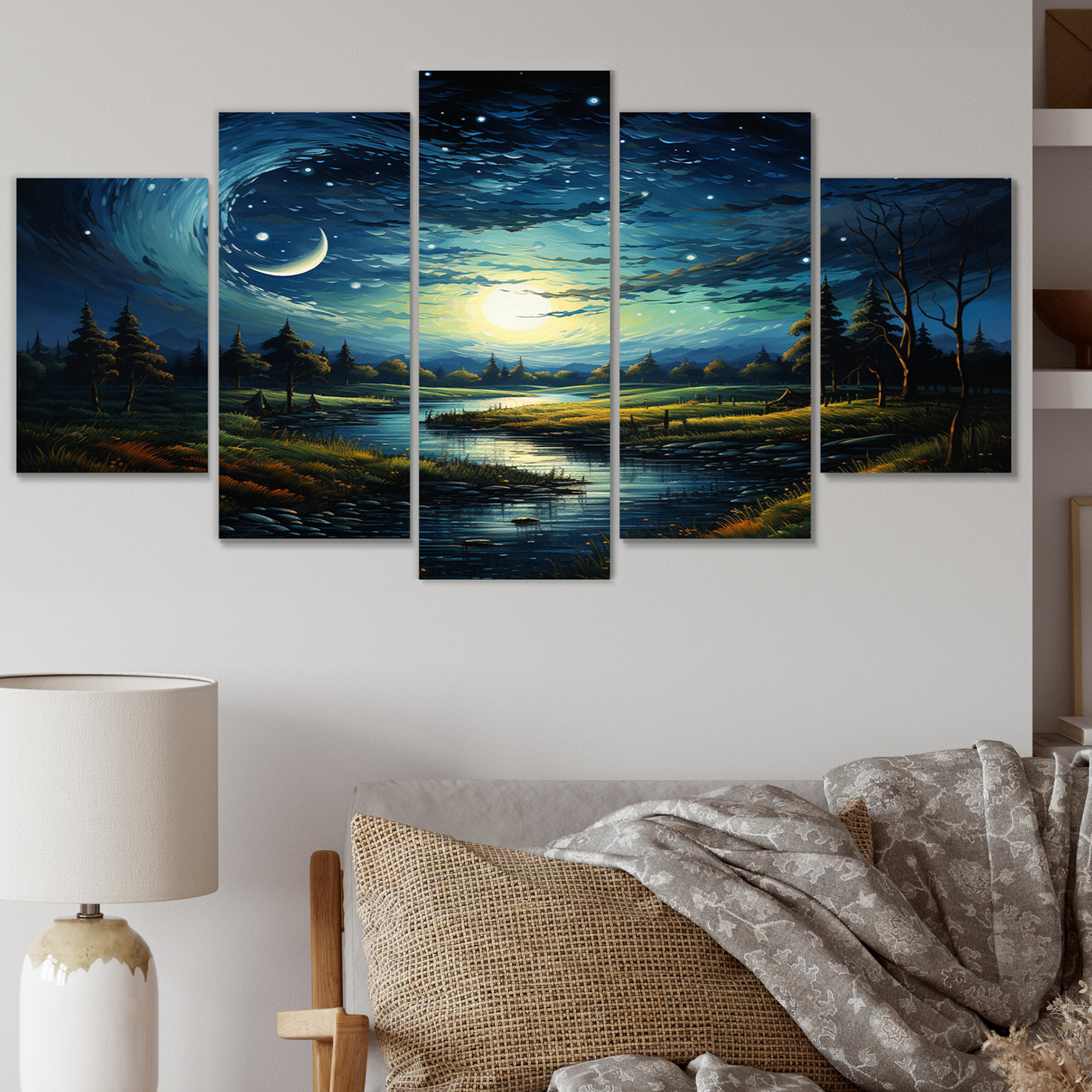Millwood Pines Masterpiece Starry Night By Vincent - Landscapes Wall ...
