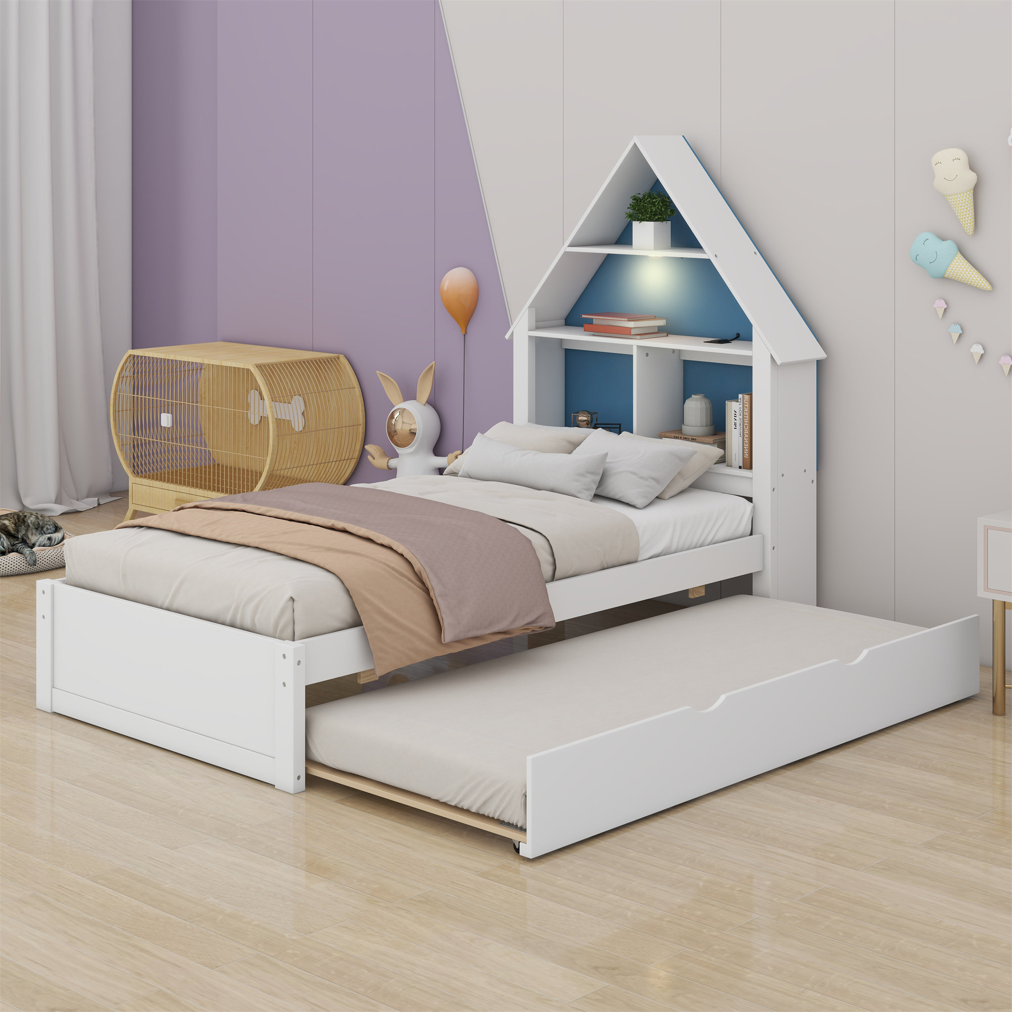 Harper Orchard Alaynie Bookcase Bed - Wayfair Canada