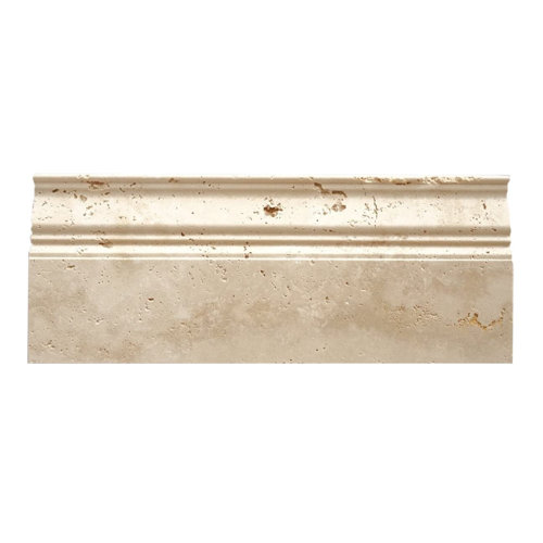 Stone & Tile Shoppe, Inc. Ivory 5" x 12" Travertine Look Wall Baseboard ...