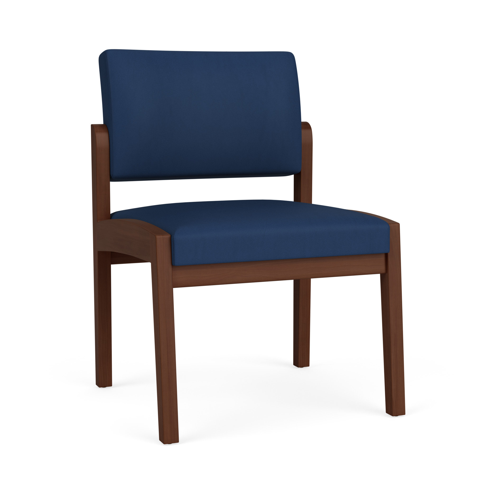Lesro Lenox Wood Waiting Reception Armless Guest Chair Wood Frame ...