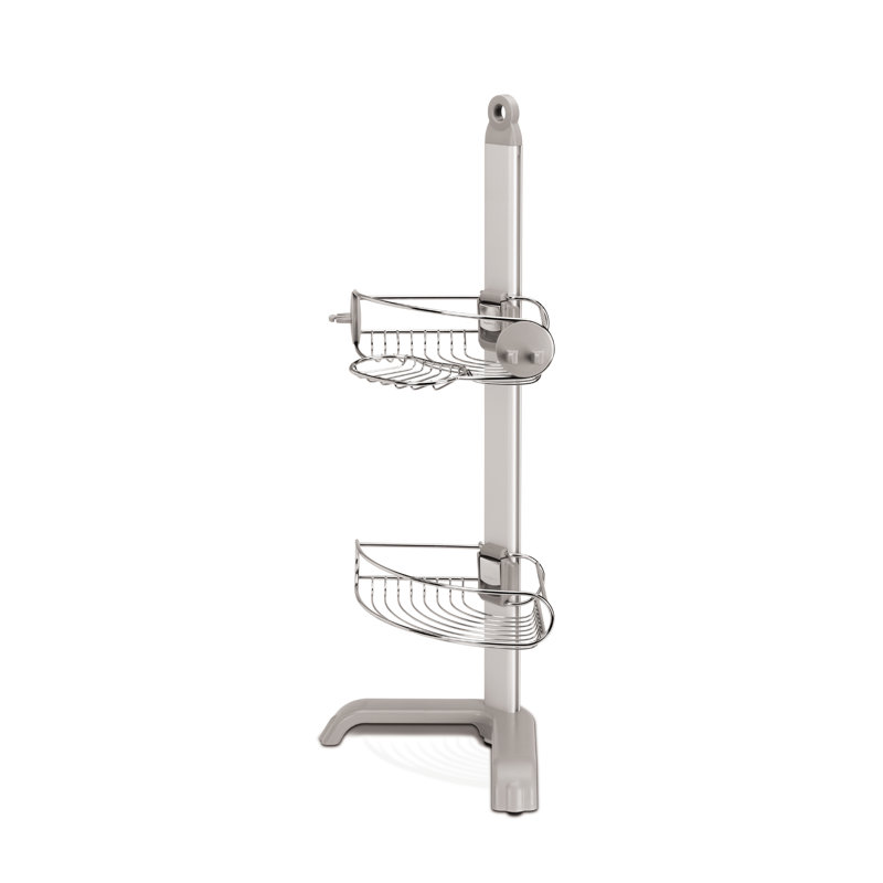 Simplehuman Corner Shower Caddy, Stainless Steel and Anodized Aluminum ...