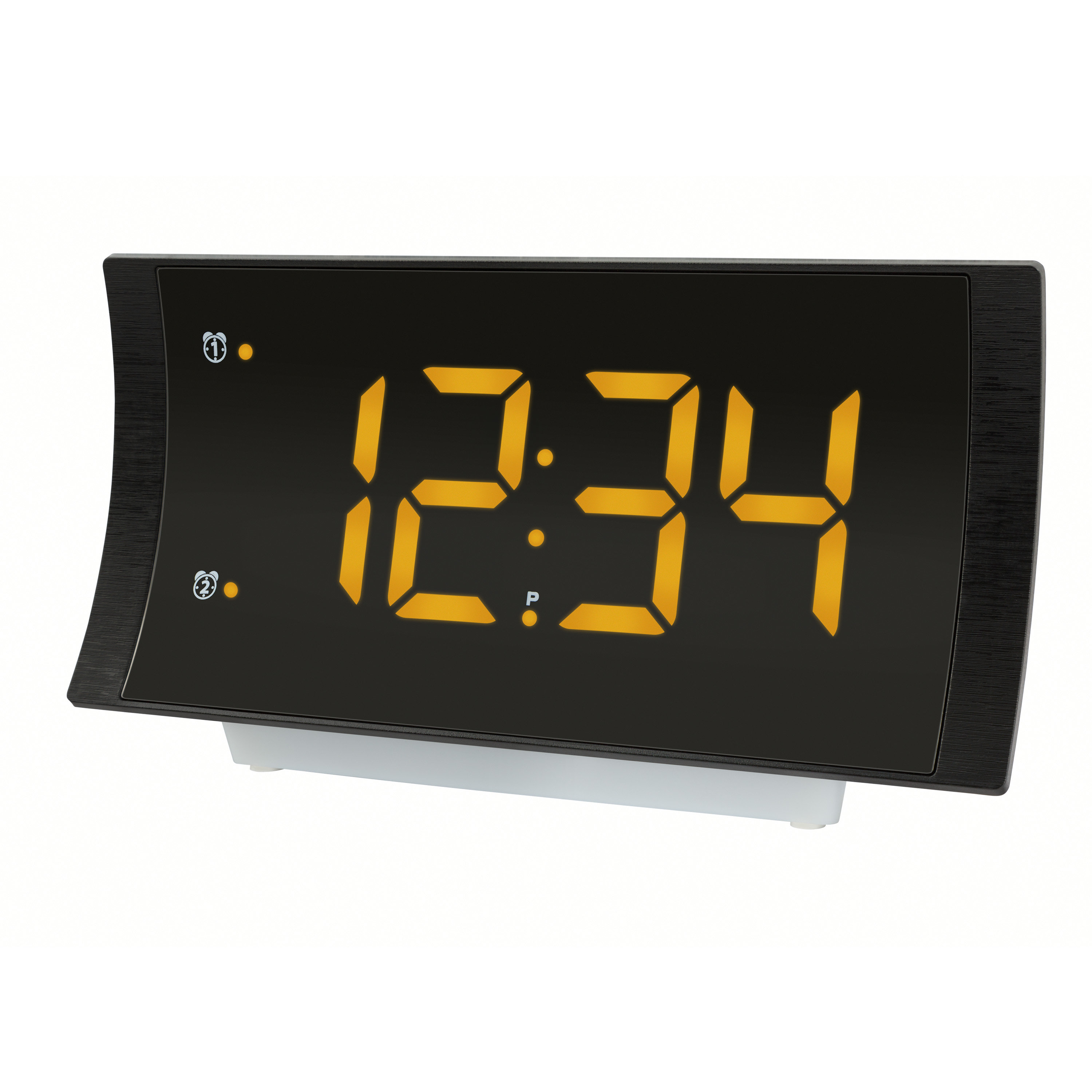 Orren Ellis Digital Electric Alarm Tabletop Clock in Black & Reviews ...